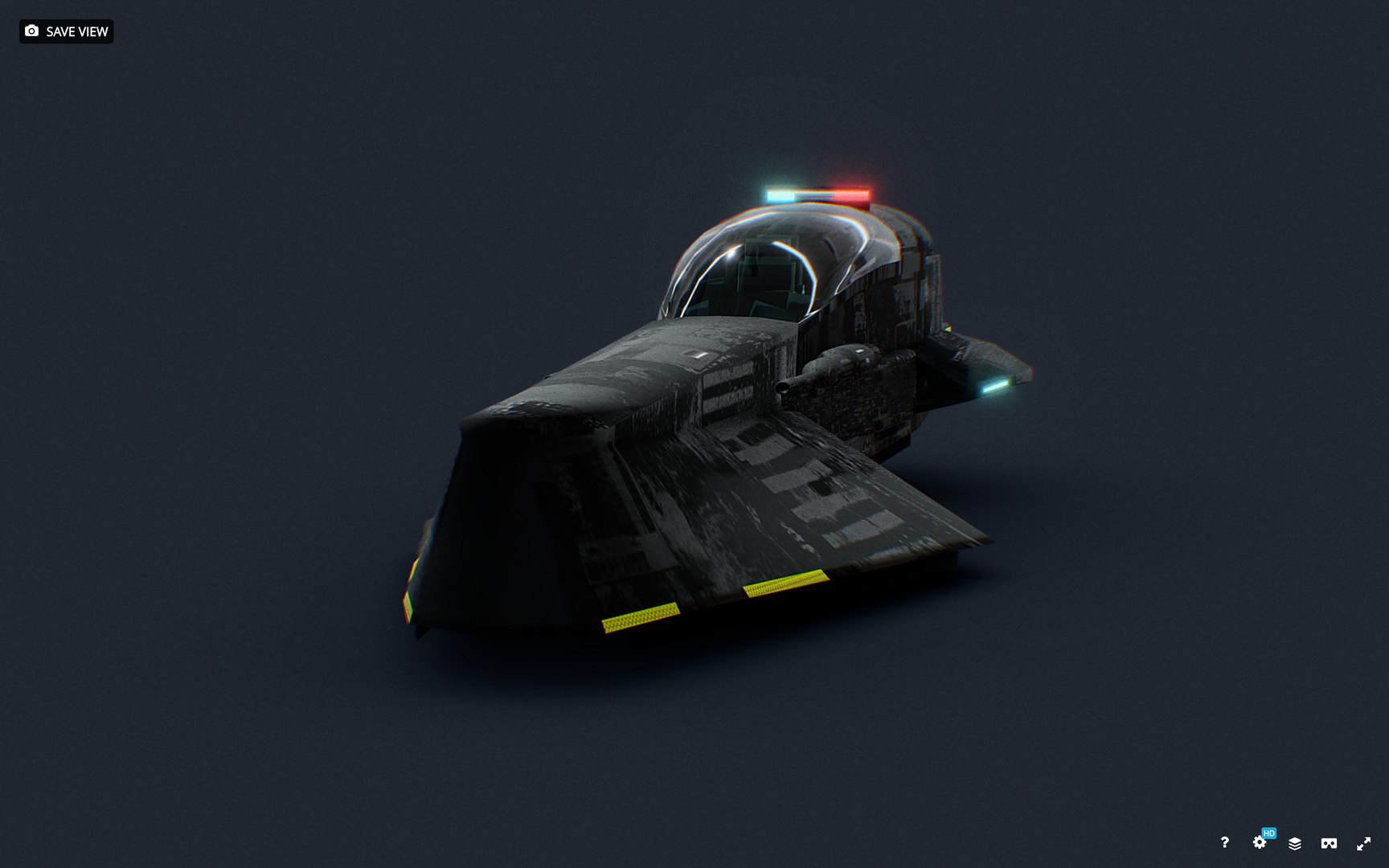 3D Futuristic Sci-Fi Police AirplaneSpace Ship - TurboSquid 1887140
