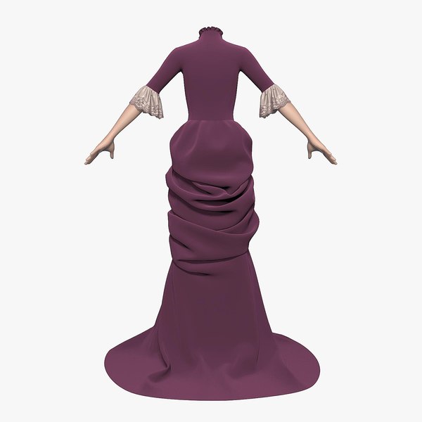 dress empire style female 3d model