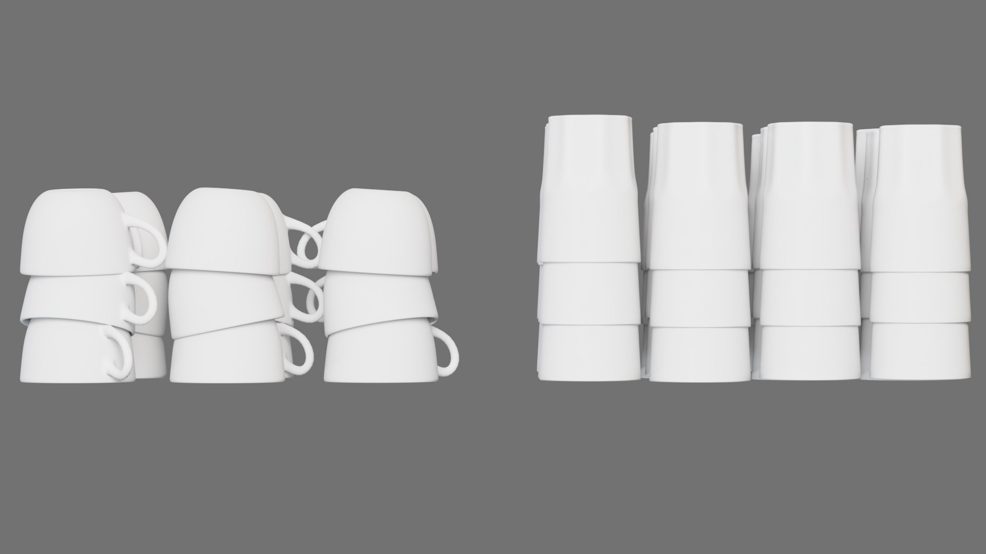 3D Cups Set Model - TurboSquid 1641008