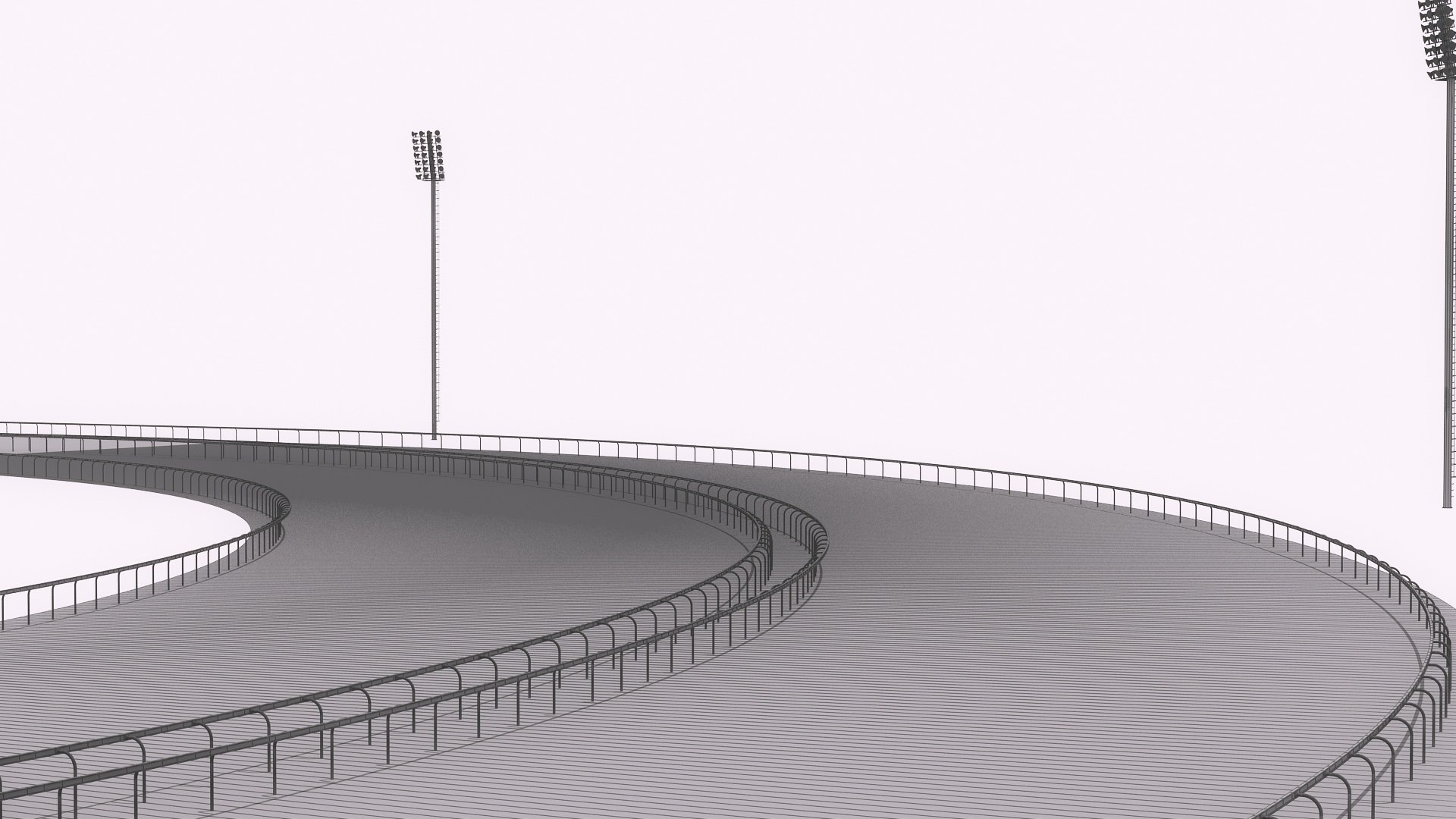 Horse Track 01 Road Start Gate Finish Line Model - TurboSquid 2268844