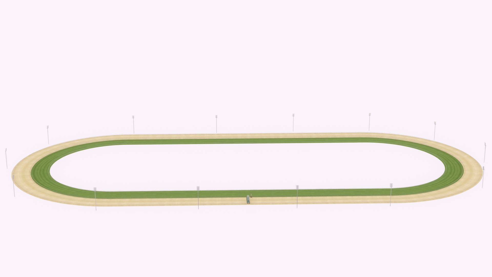 Horse Track 01 Road Start Gate Finish Line Model - TurboSquid 2268844