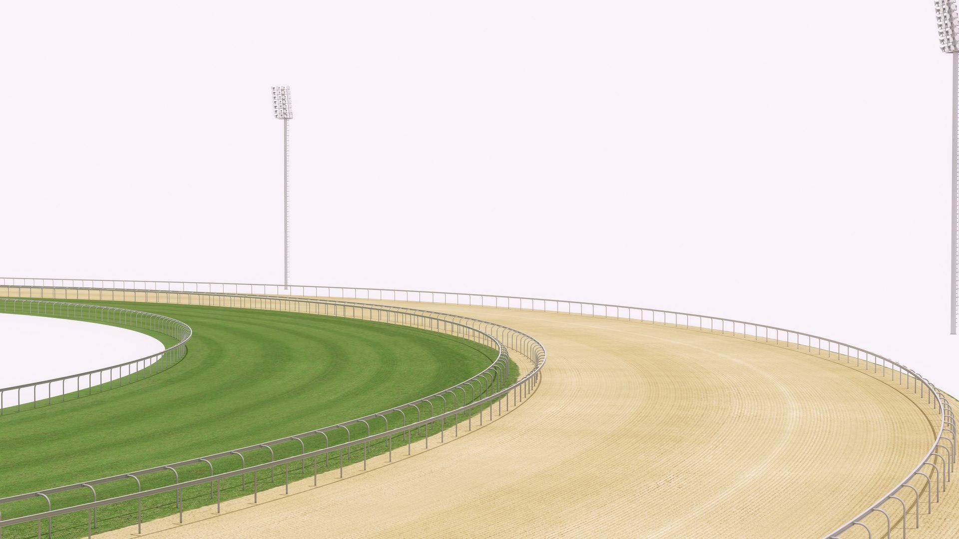 Horse Track 01 Road Start Gate Finish Line Model - TurboSquid 2268844