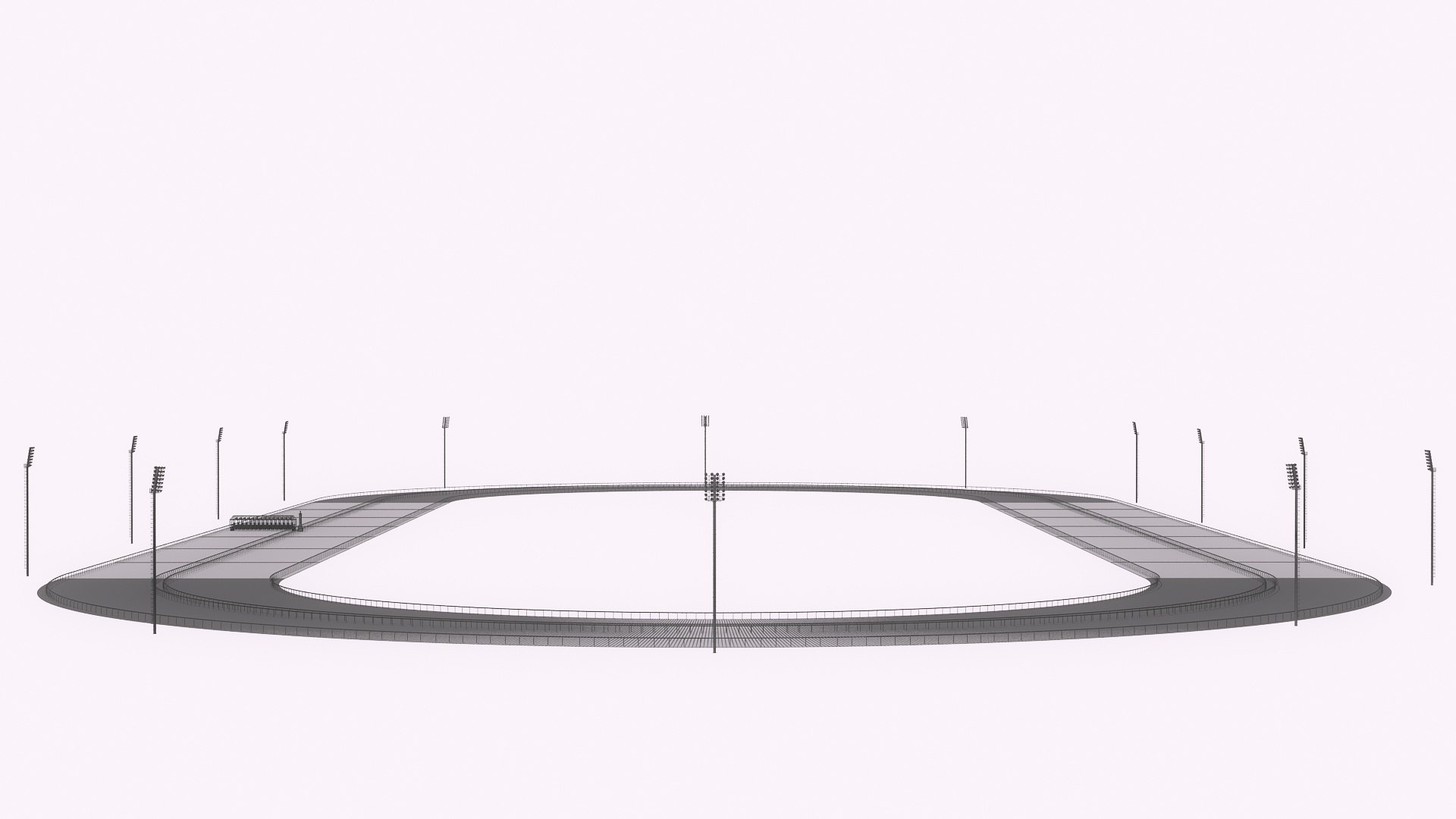 Horse Track 01 Road Start Gate Finish Line Model - TurboSquid 2268844