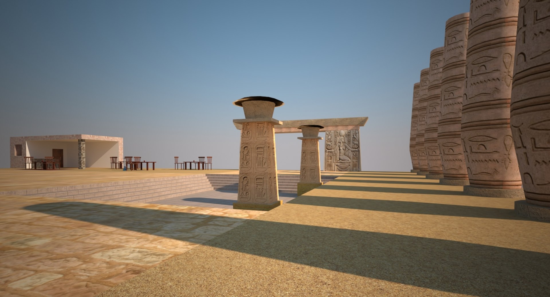 Environment Level : Ancient Egyptian 3d 3ds