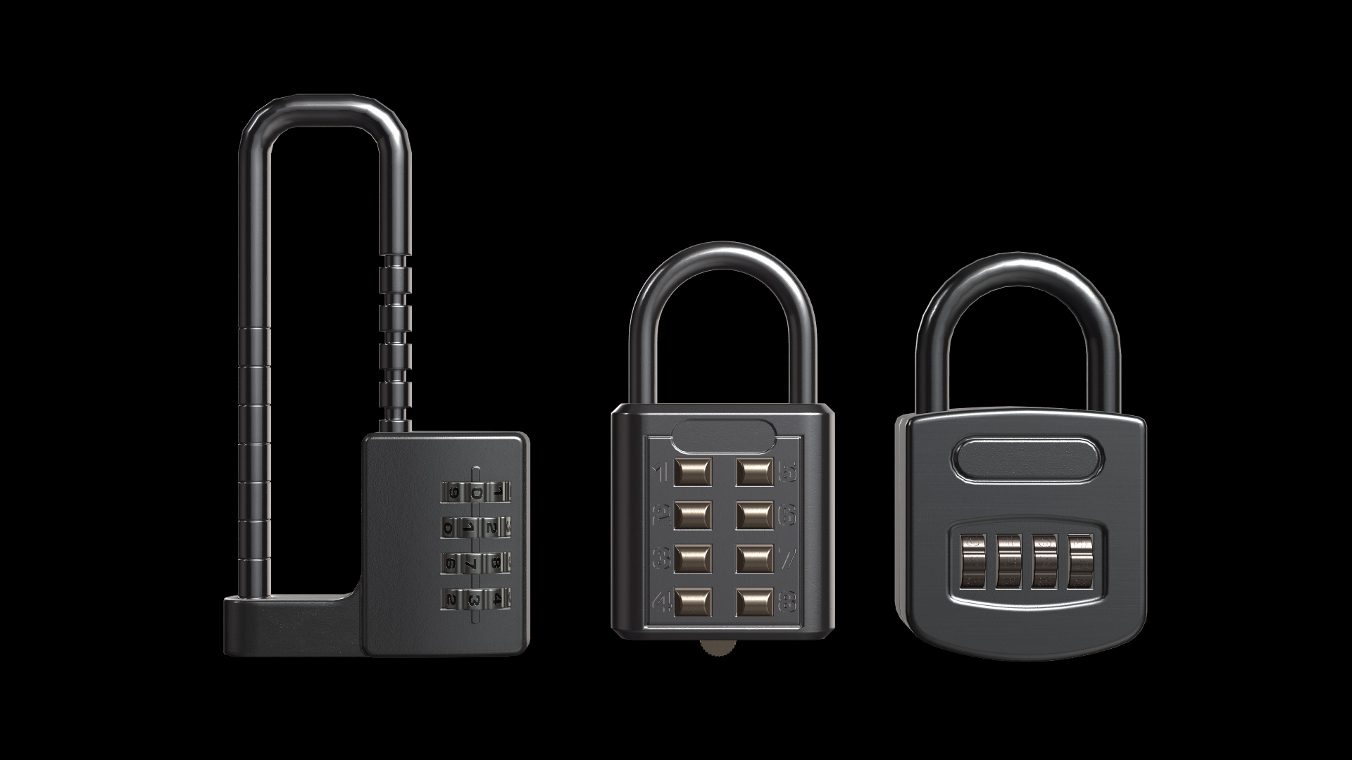 Combination Padlocks 3D - TurboSquid 2424762