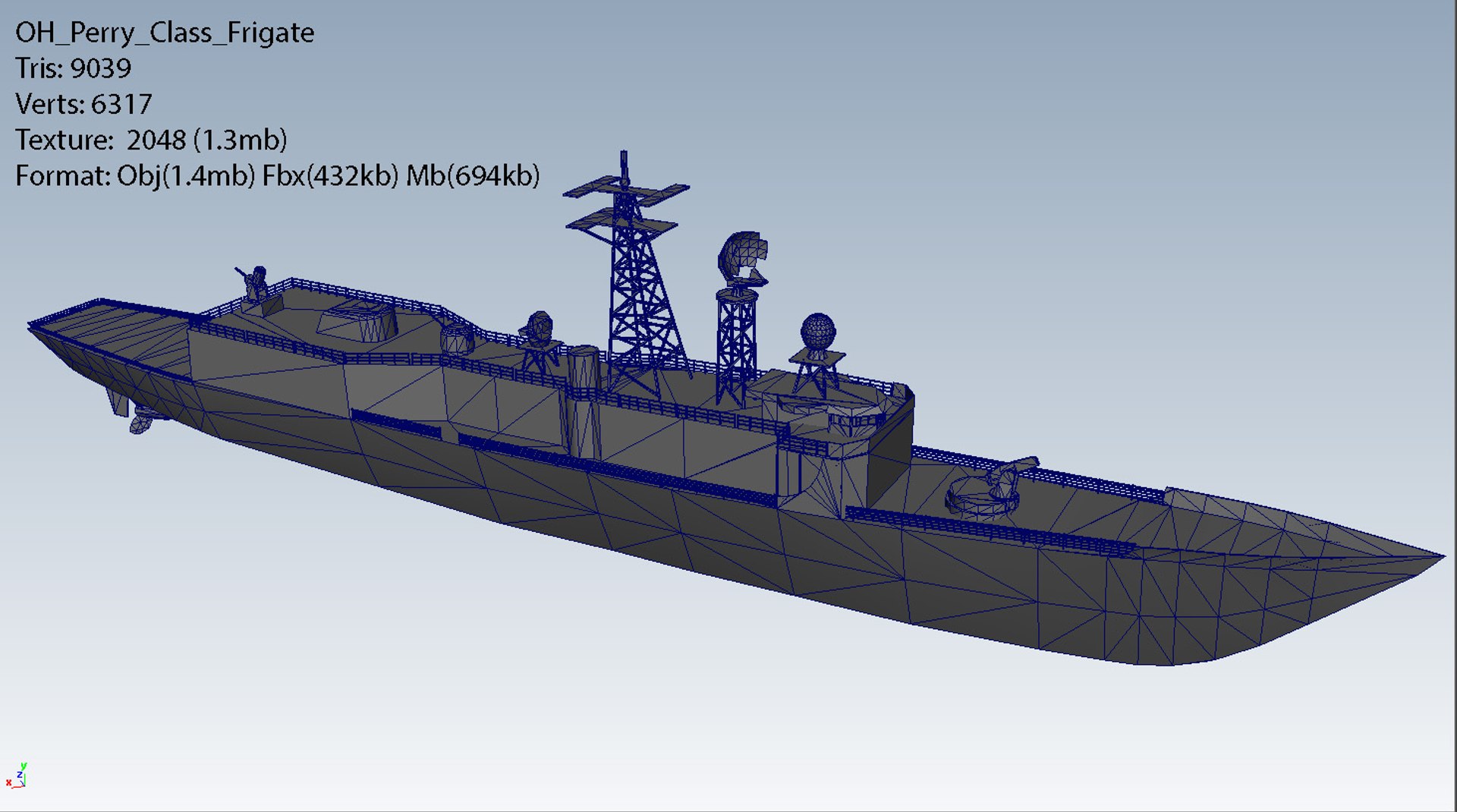 3d Model Perry Frigate