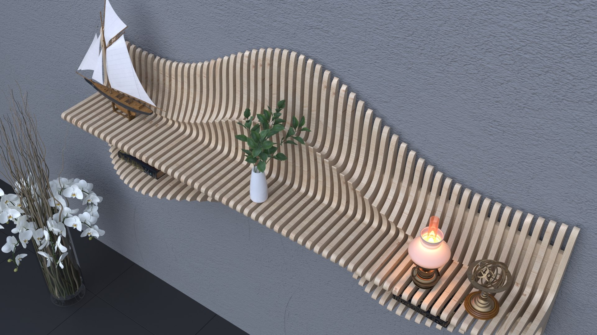 3D Model Parametric Wall Art 3d Model And DXF Cutting File - TurboSquid ...