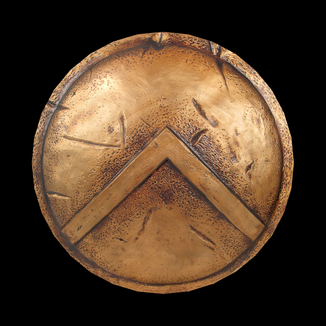 Ancient Spartan Shield Spartan Helmet Material : Bronze Code:640