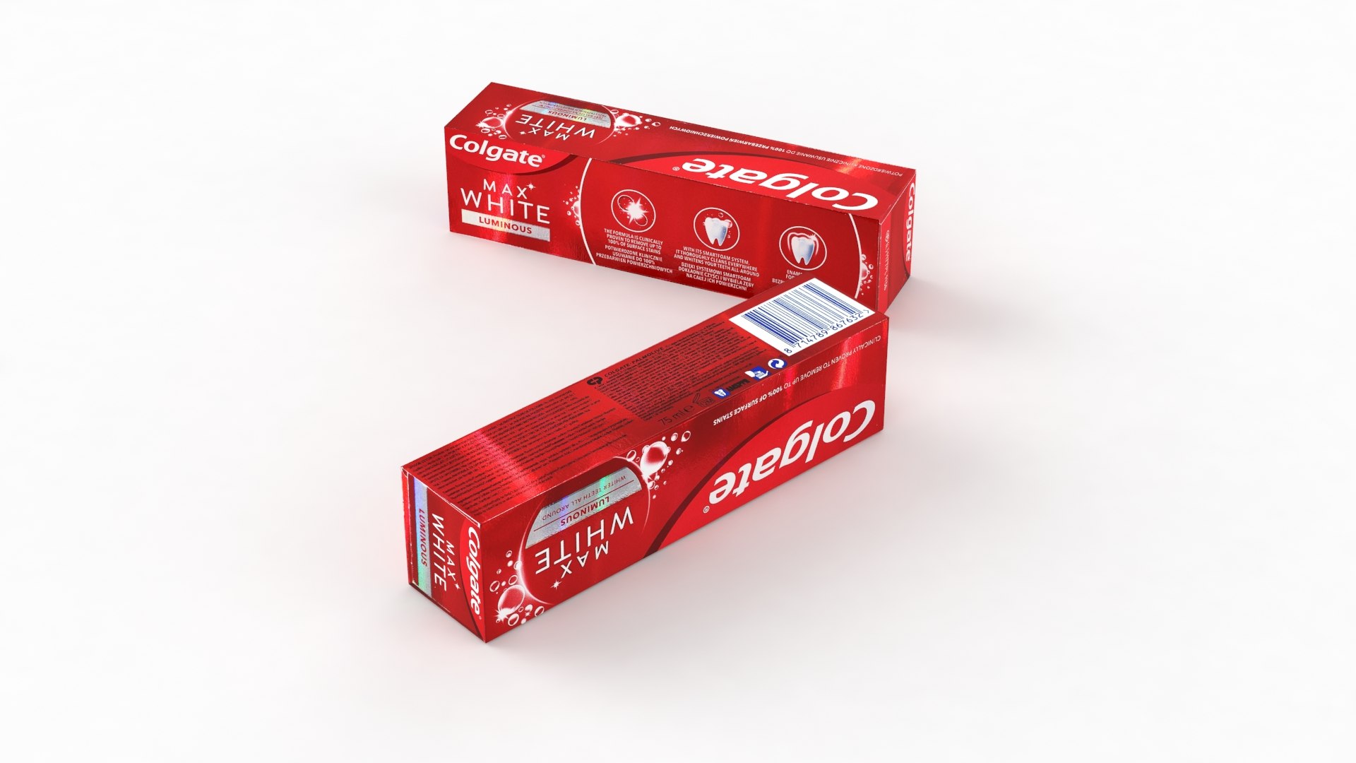 Colgate Max White Luminous Toothpaste Box 75ml 2021 3D Model ...