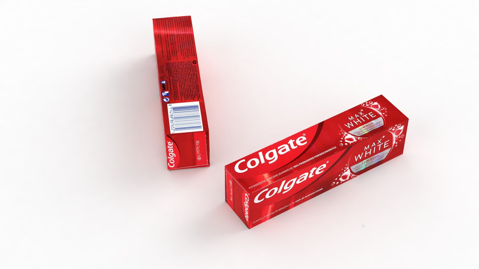 Colgate Max White Luminous Toothpaste Box 75ml 2021 3D Model ...