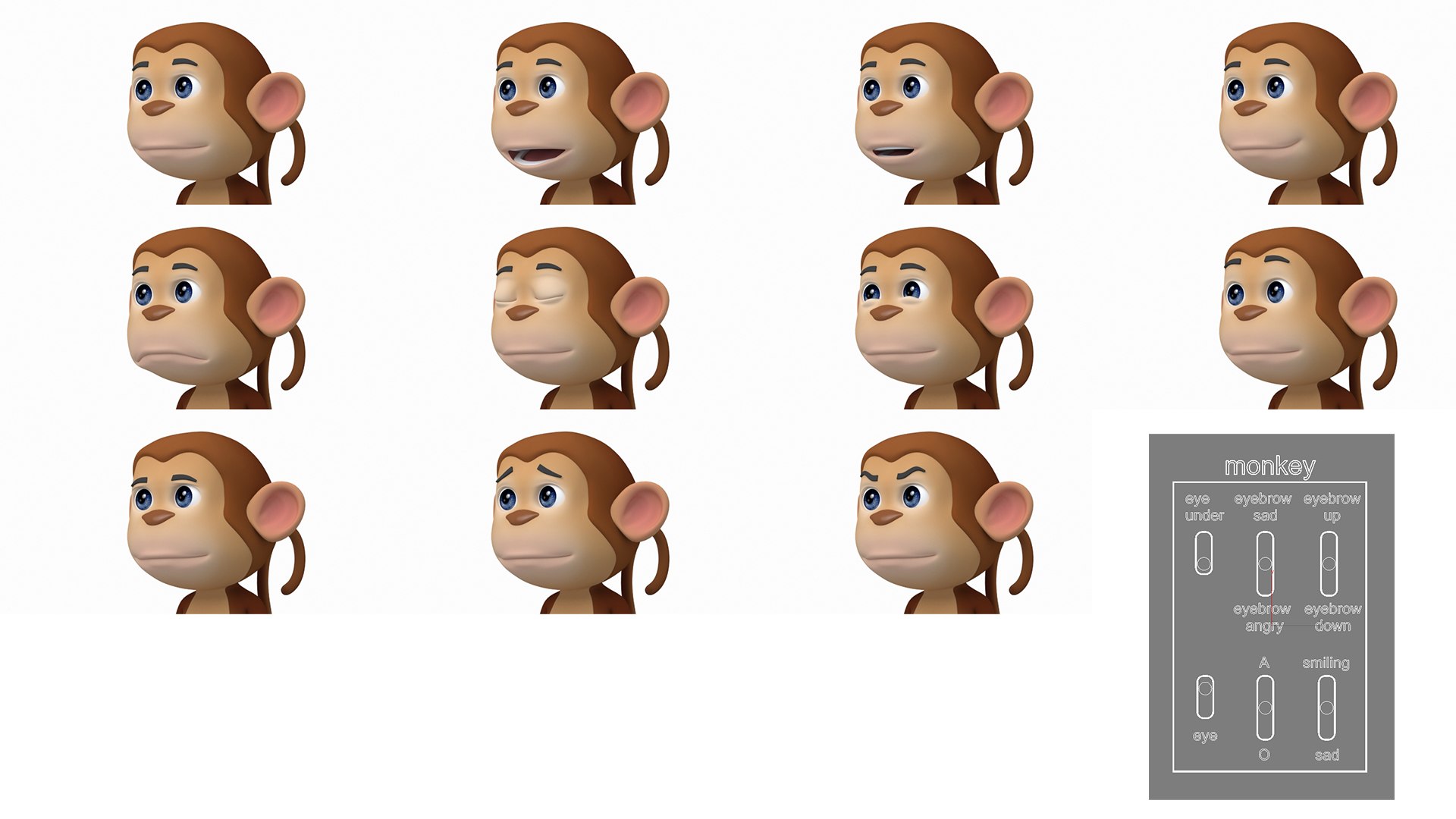 3D Monkey Model - TurboSquid 2165435