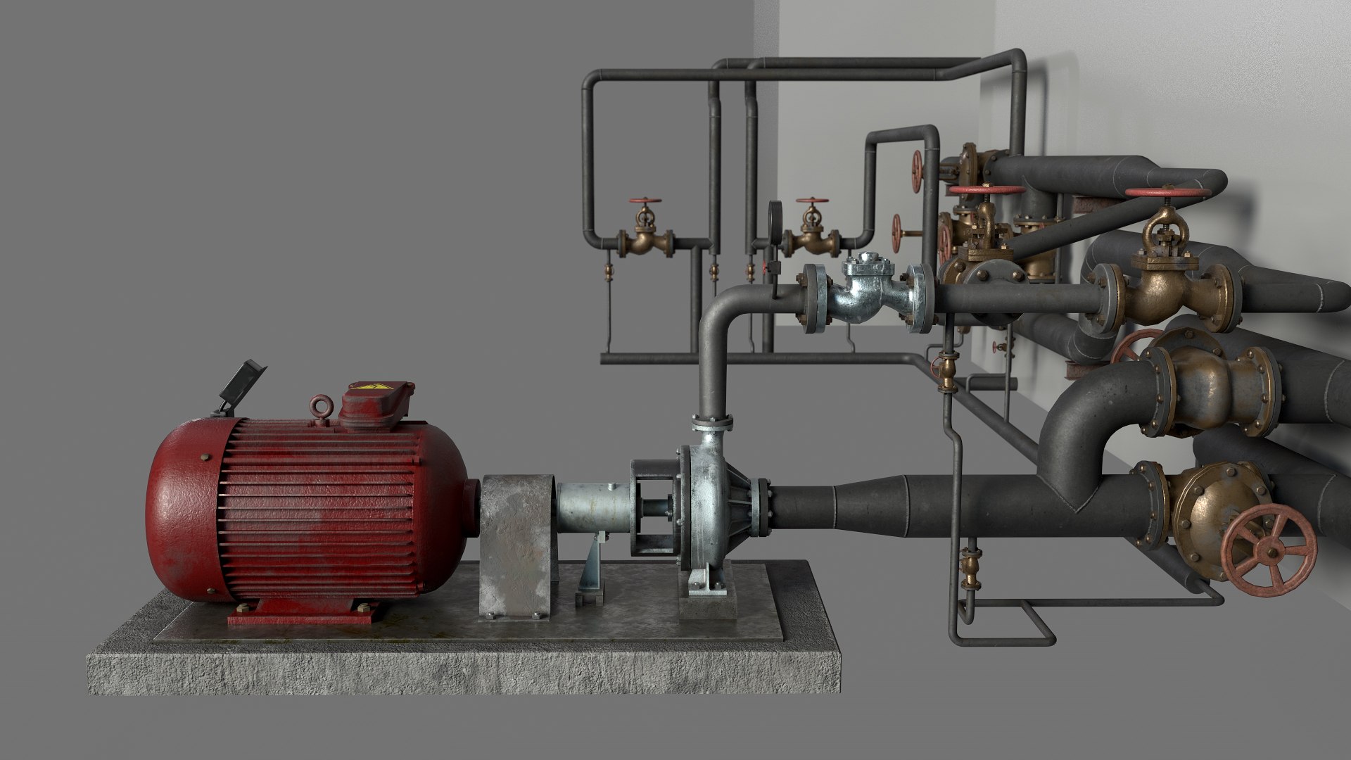 3D Industrial Pump Model - TurboSquid 1694662