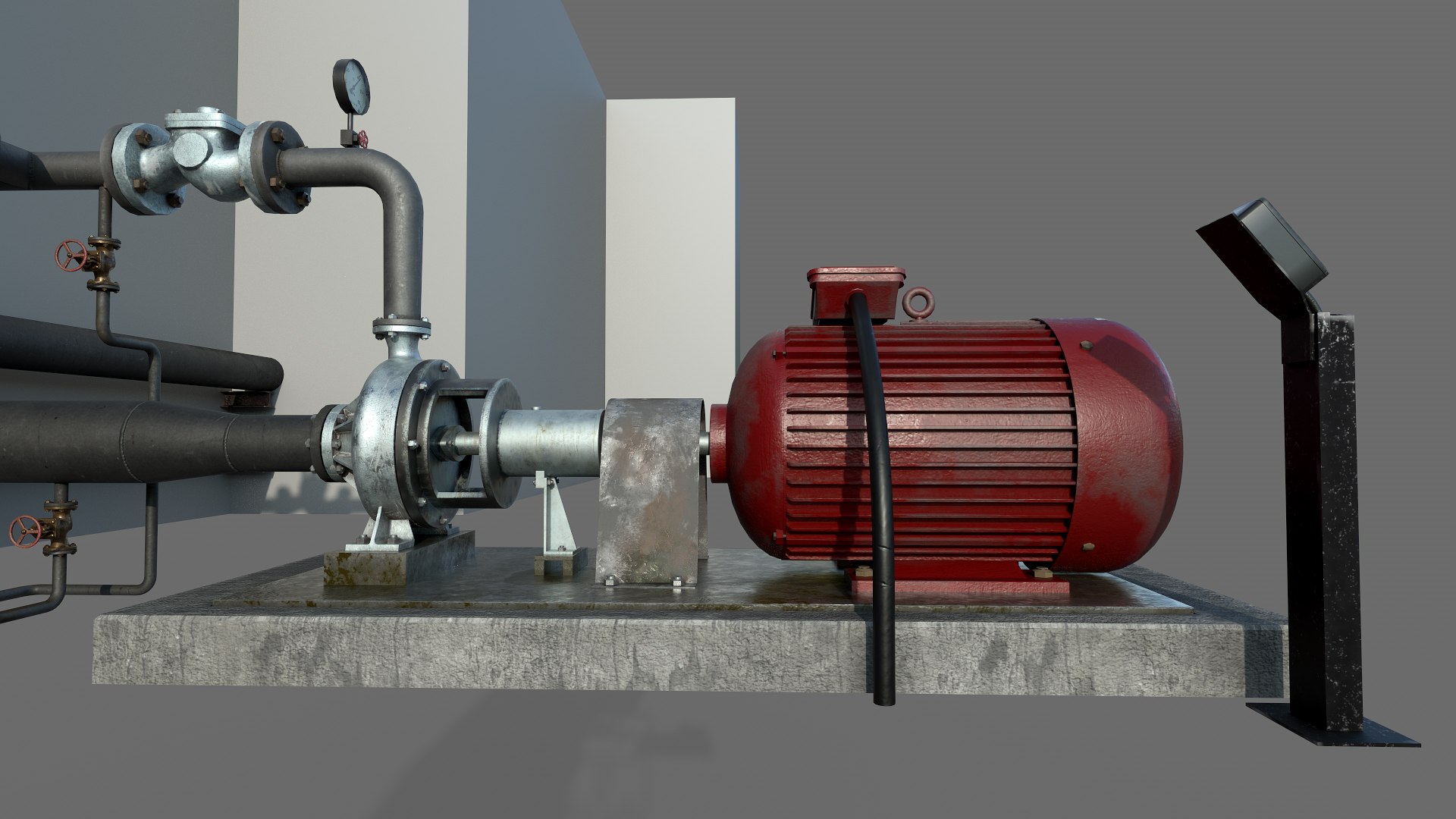 3D Industrial Pump Model - TurboSquid 1694662