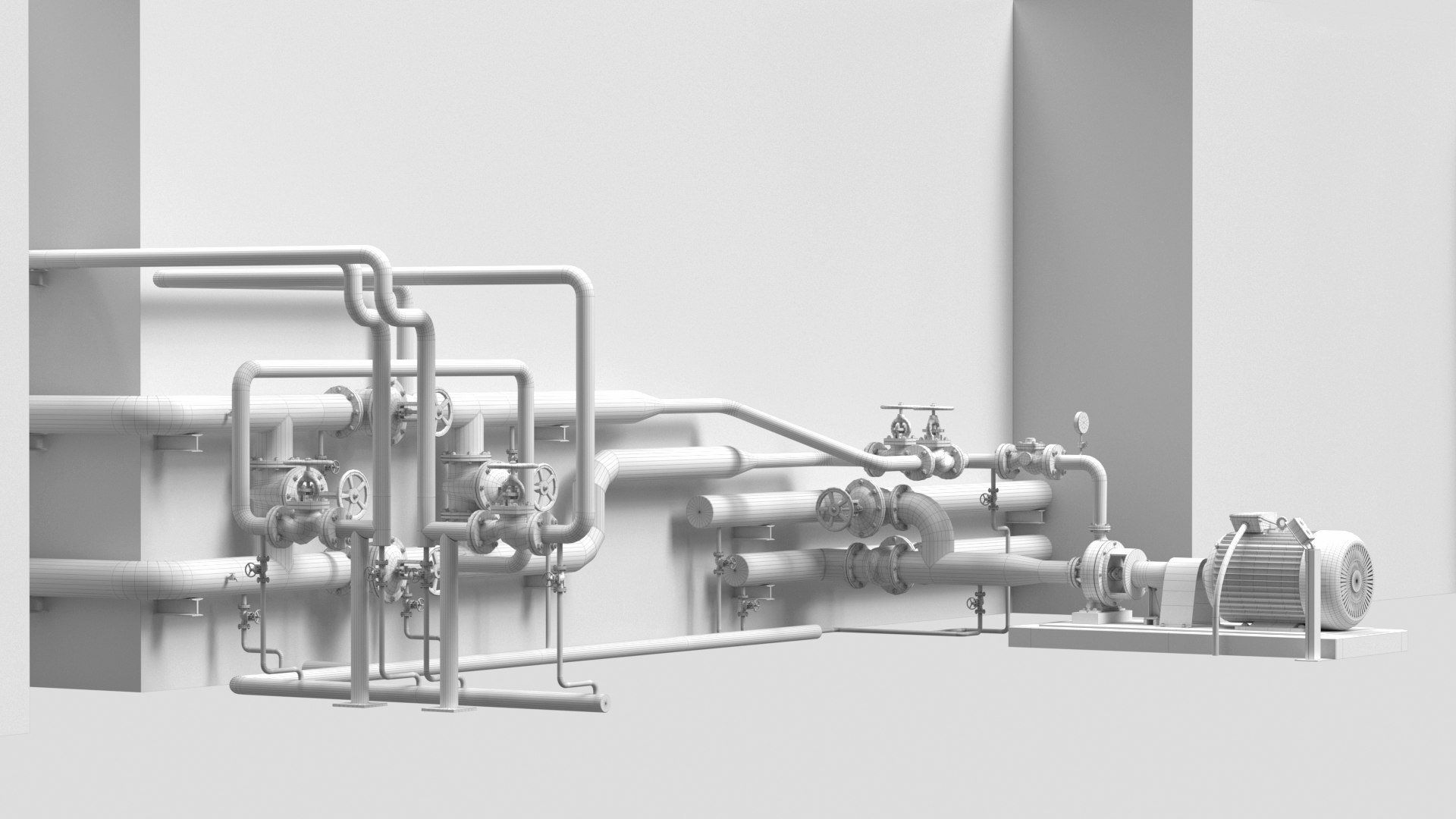 3D Industrial Pump Model - TurboSquid 1694662