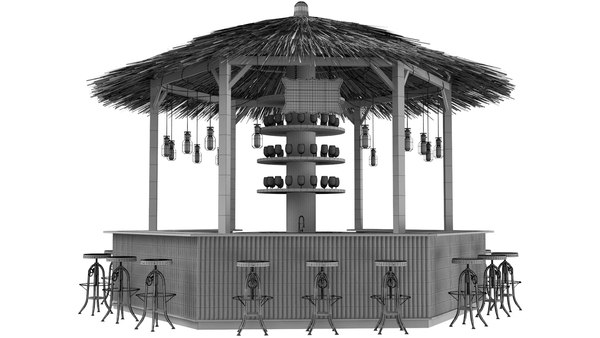Real beach bar 3D model - TurboSquid 1699104