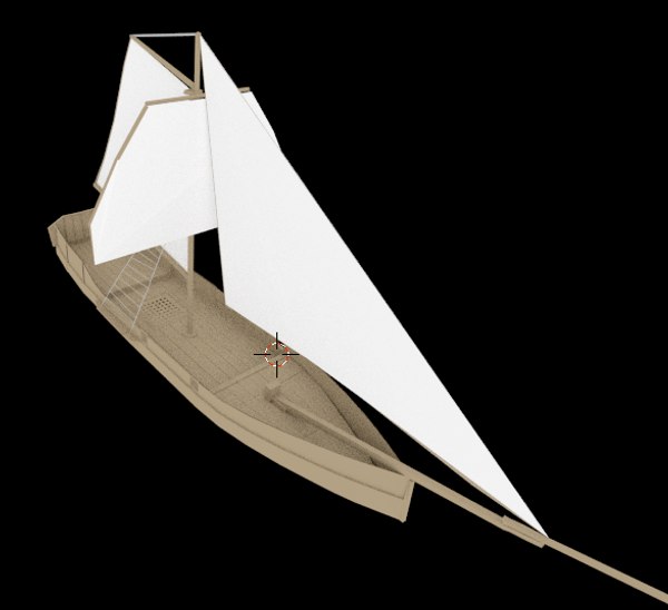 3d model ship brigs pirate