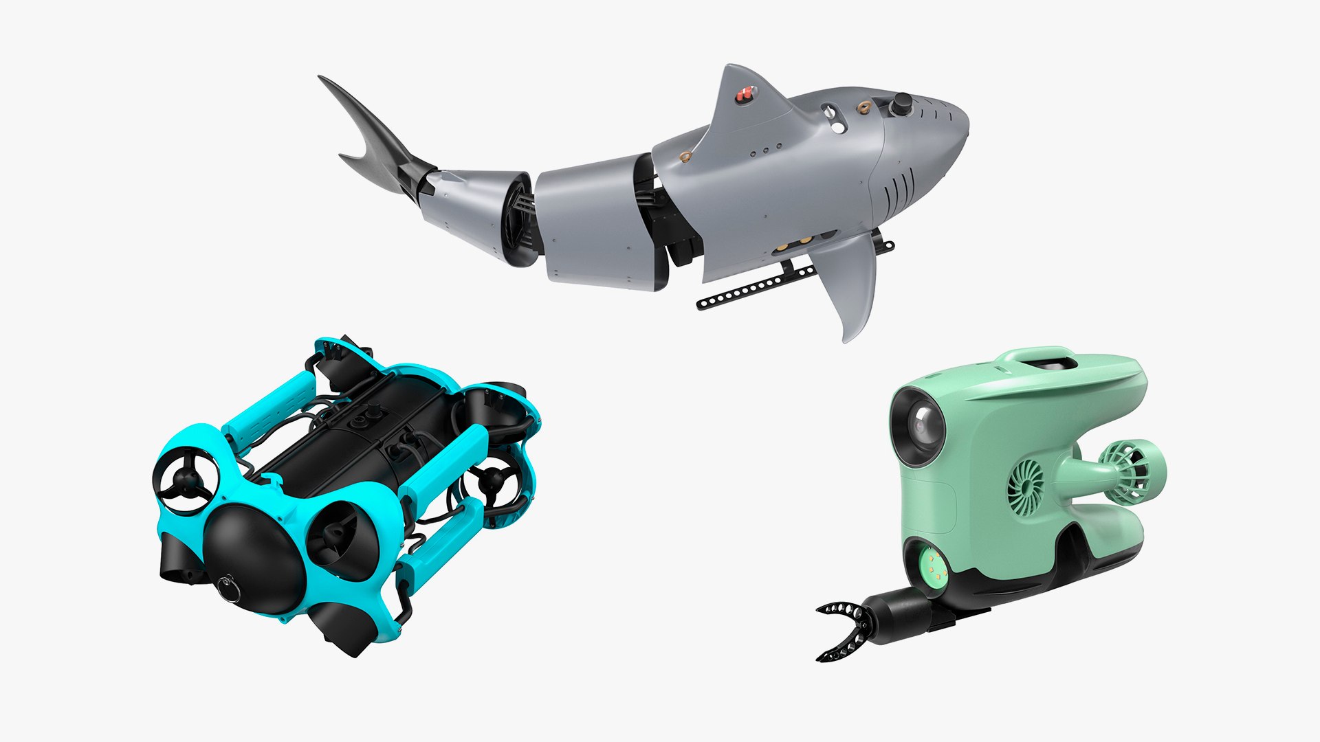 Rigged Underwater Drones Collection 3D - TurboSquid 2098240