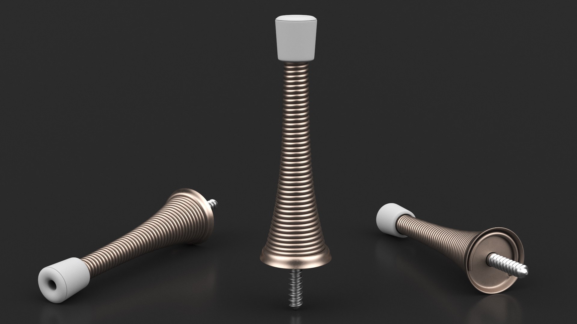 3D Model Chrome Spring Door Stop - TurboSquid 2131782