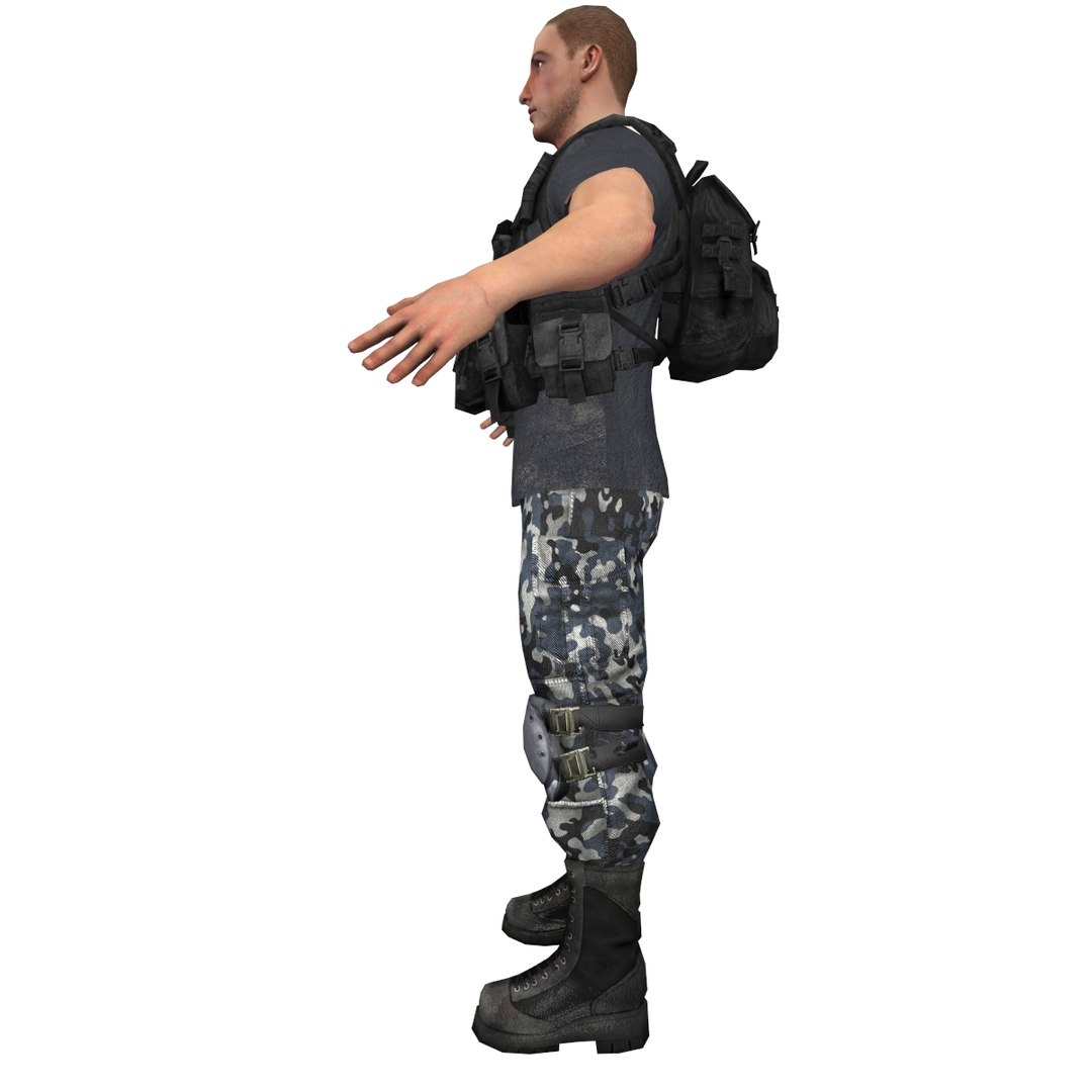 mercenary soldier 3d model