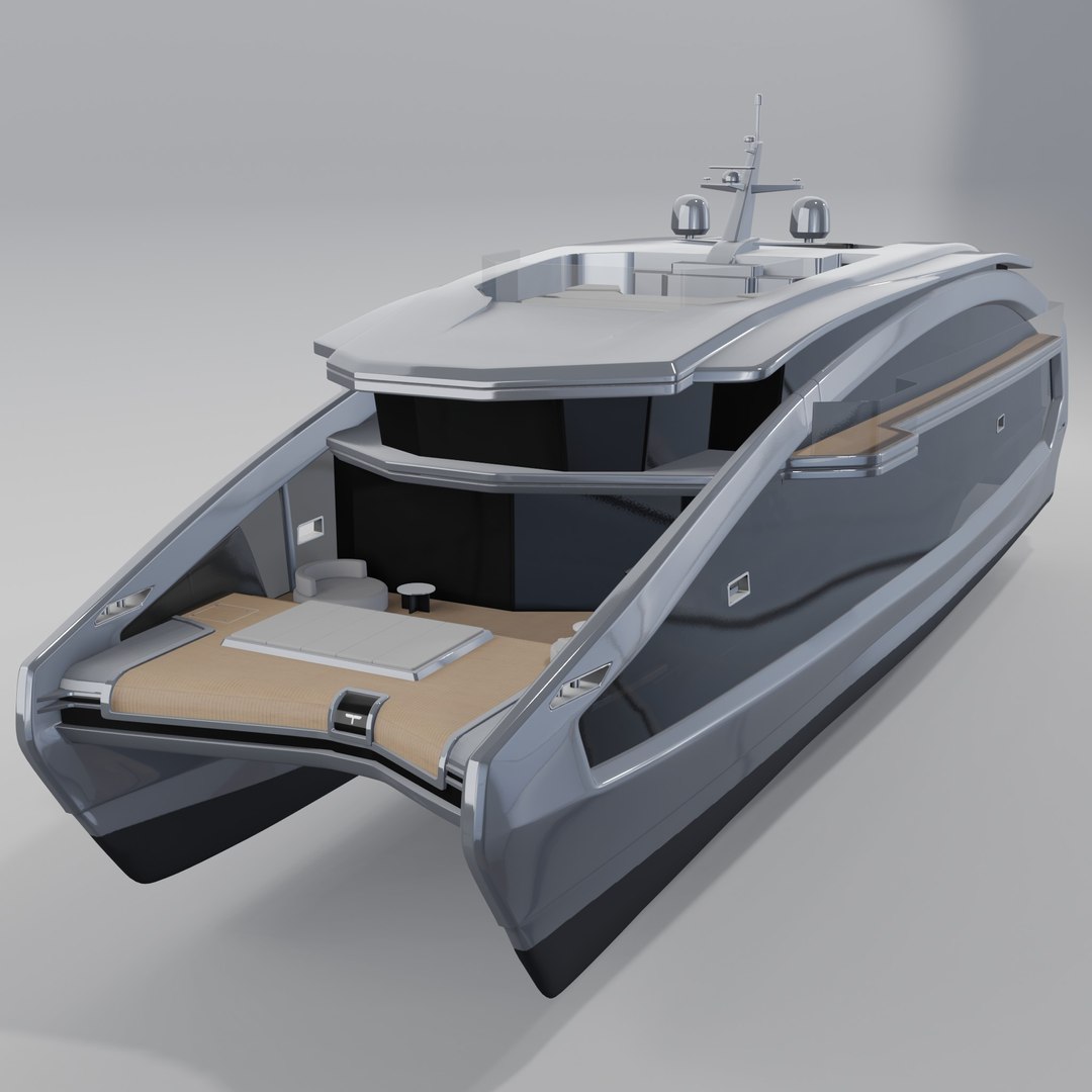 TECNOMAR CATAMARAN Luxury Power Cat 3D Model - TurboSquid 2259678
