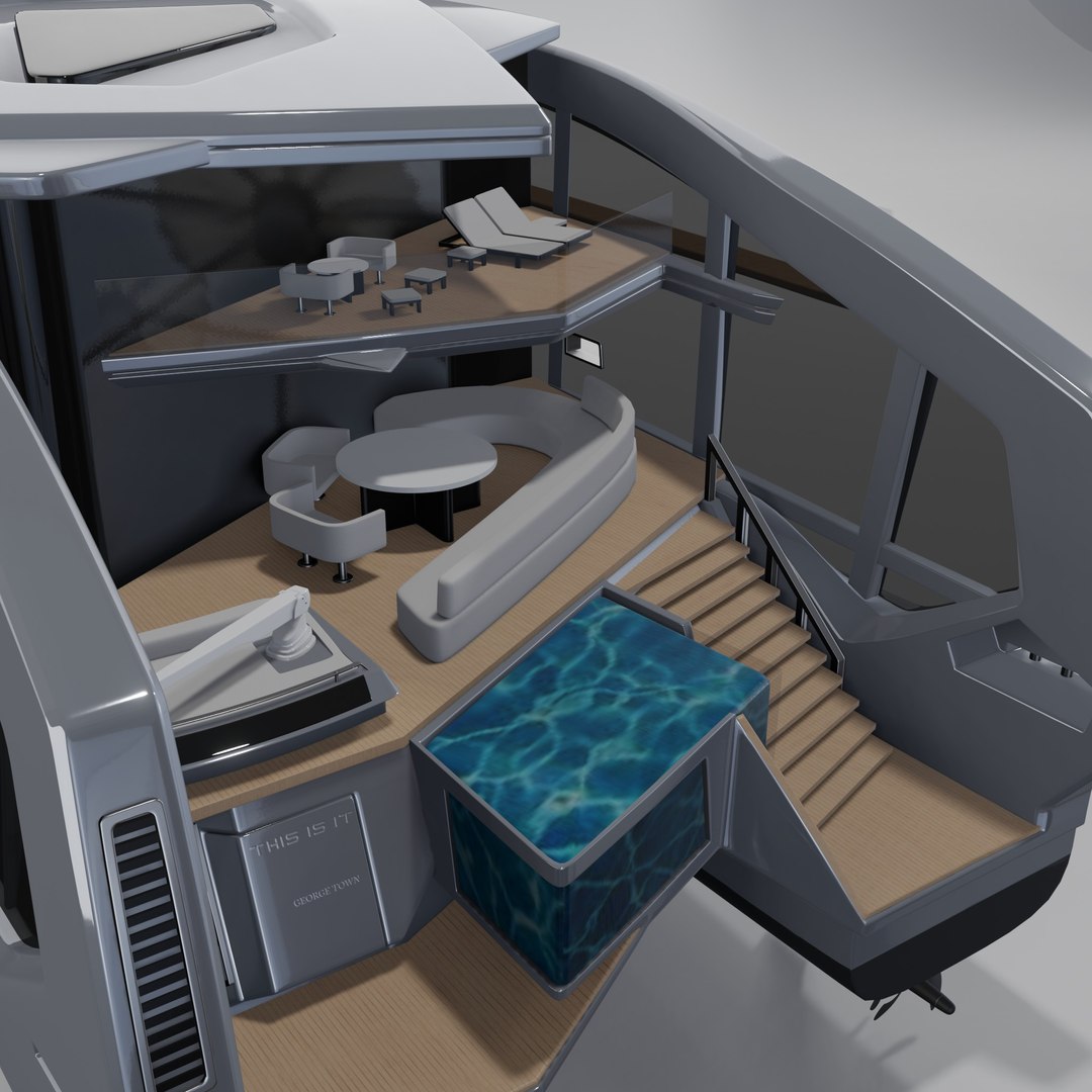 TECNOMAR CATAMARAN Luxury Power Cat 3D Model - TurboSquid 2259678