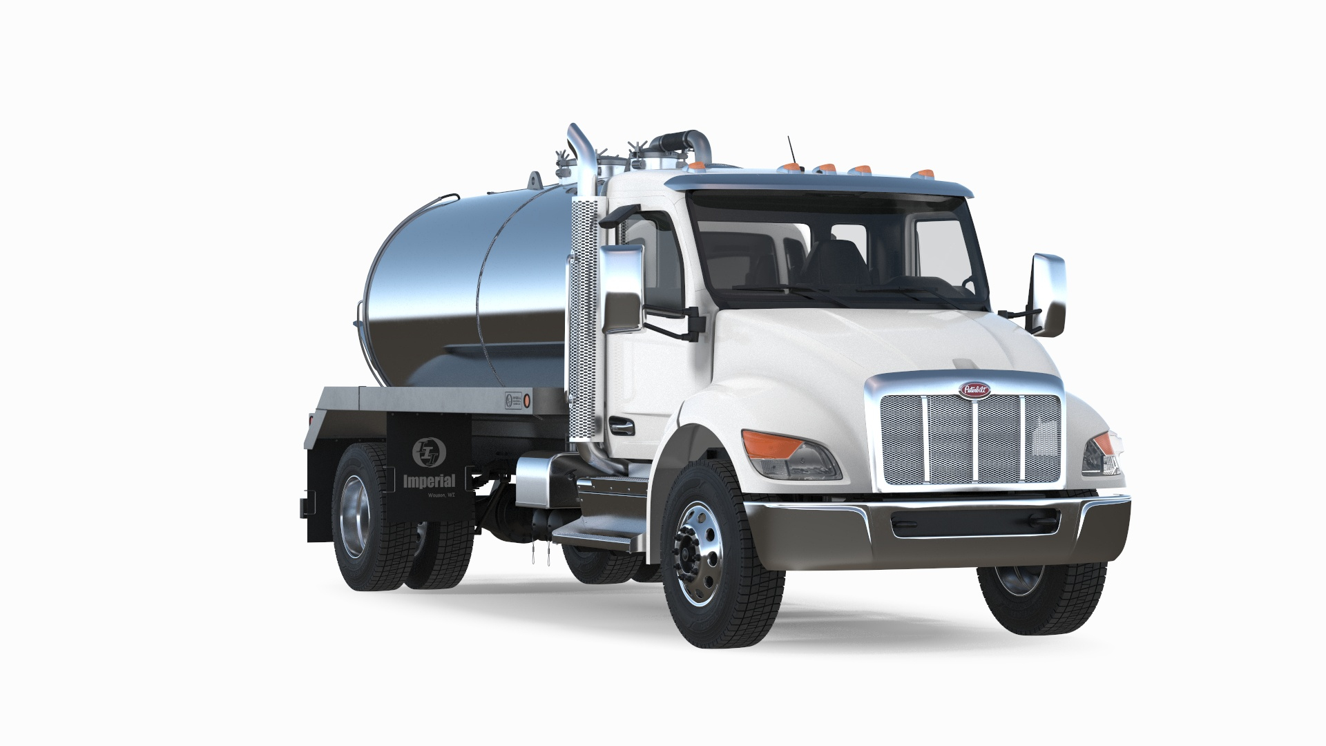 Peterbilt 537 White Vacuum Truck model - TurboSquid 2065641