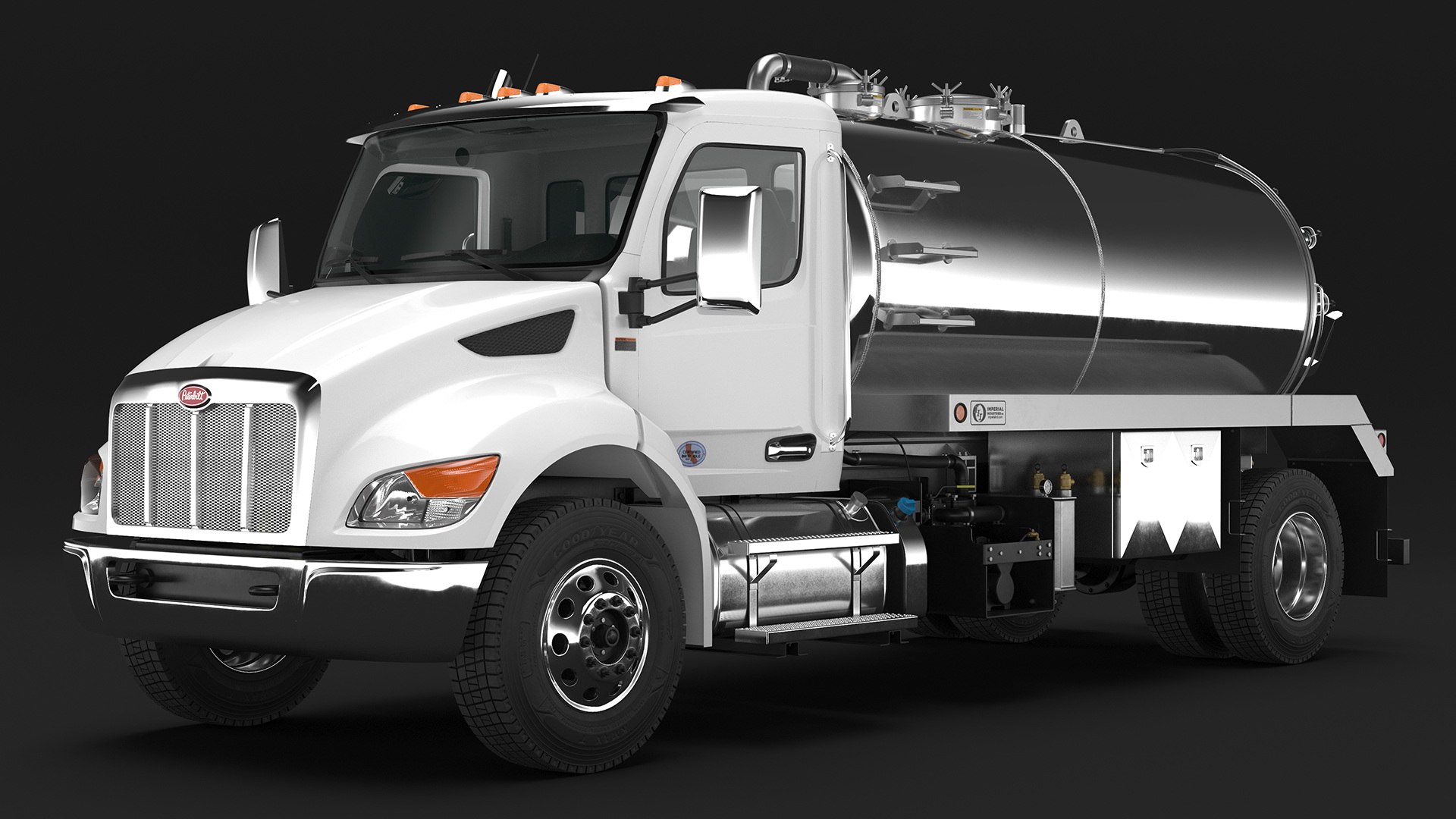 Peterbilt 537 White Vacuum Truck model - TurboSquid 2065641