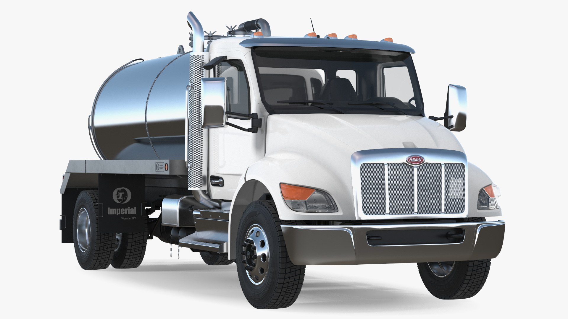 Peterbilt 537 White Vacuum Truck model - TurboSquid 2065641