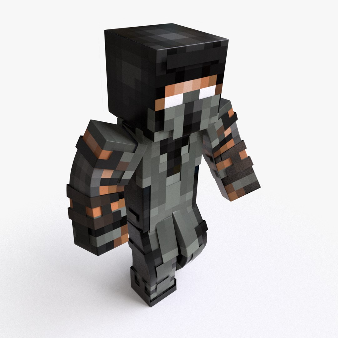 modelo 3d Smoke Minecraft - Mixamo Animatable - Vray-Arnold 3D model ...