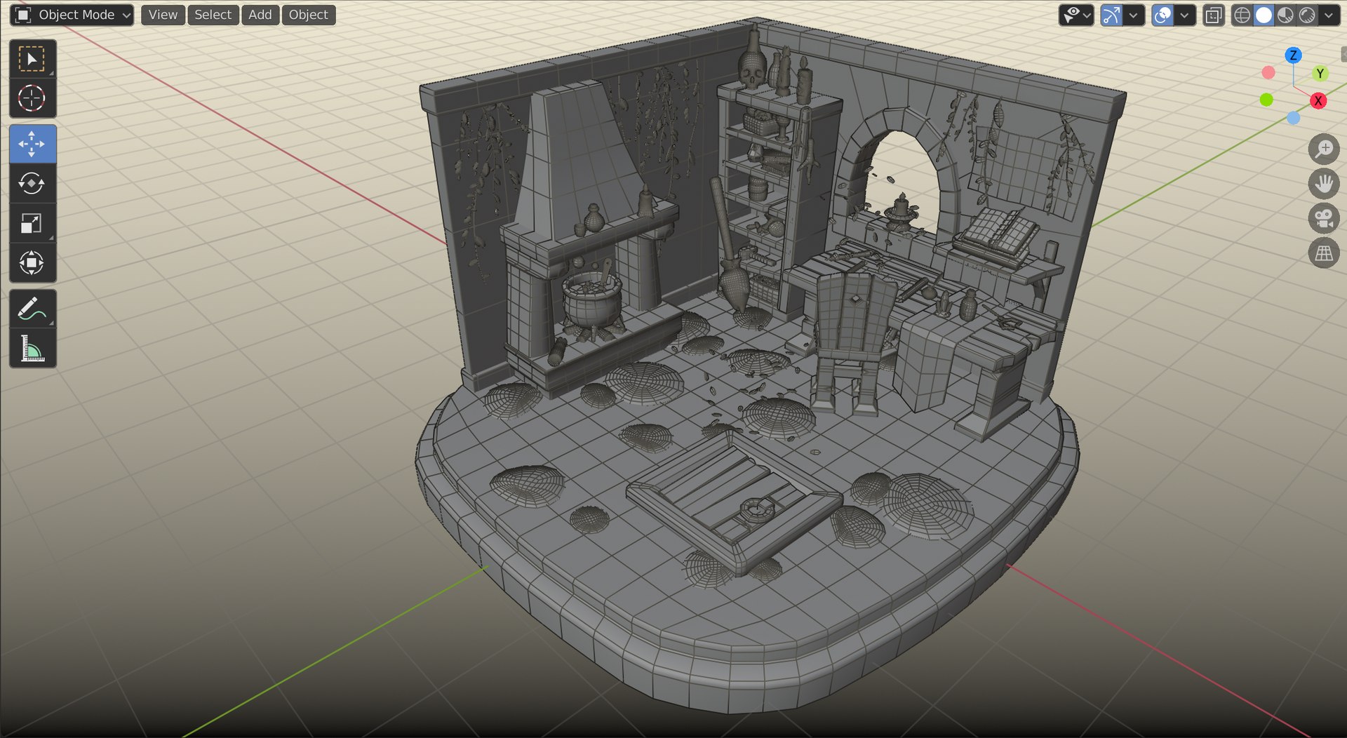 3D Witch Room Low Poly - TurboSquid 1843314