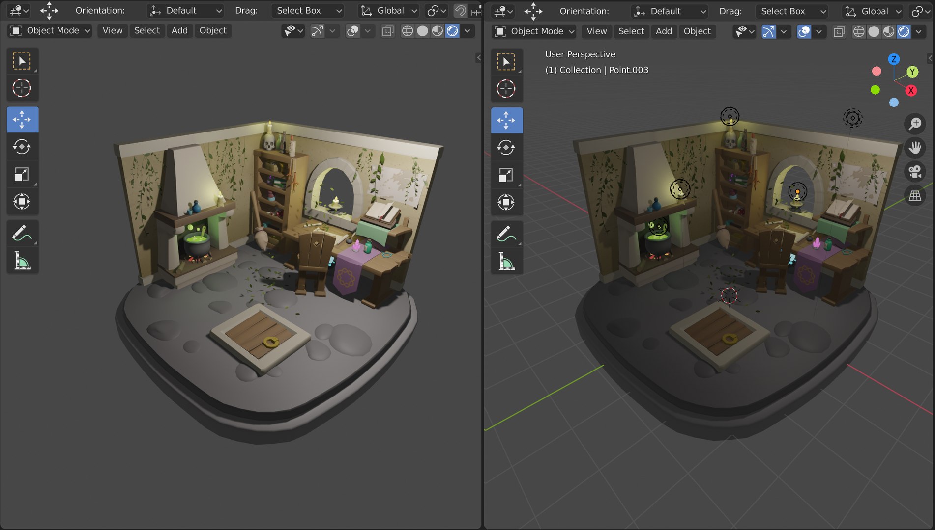 3D Witch Room Low Poly - TurboSquid 1843314