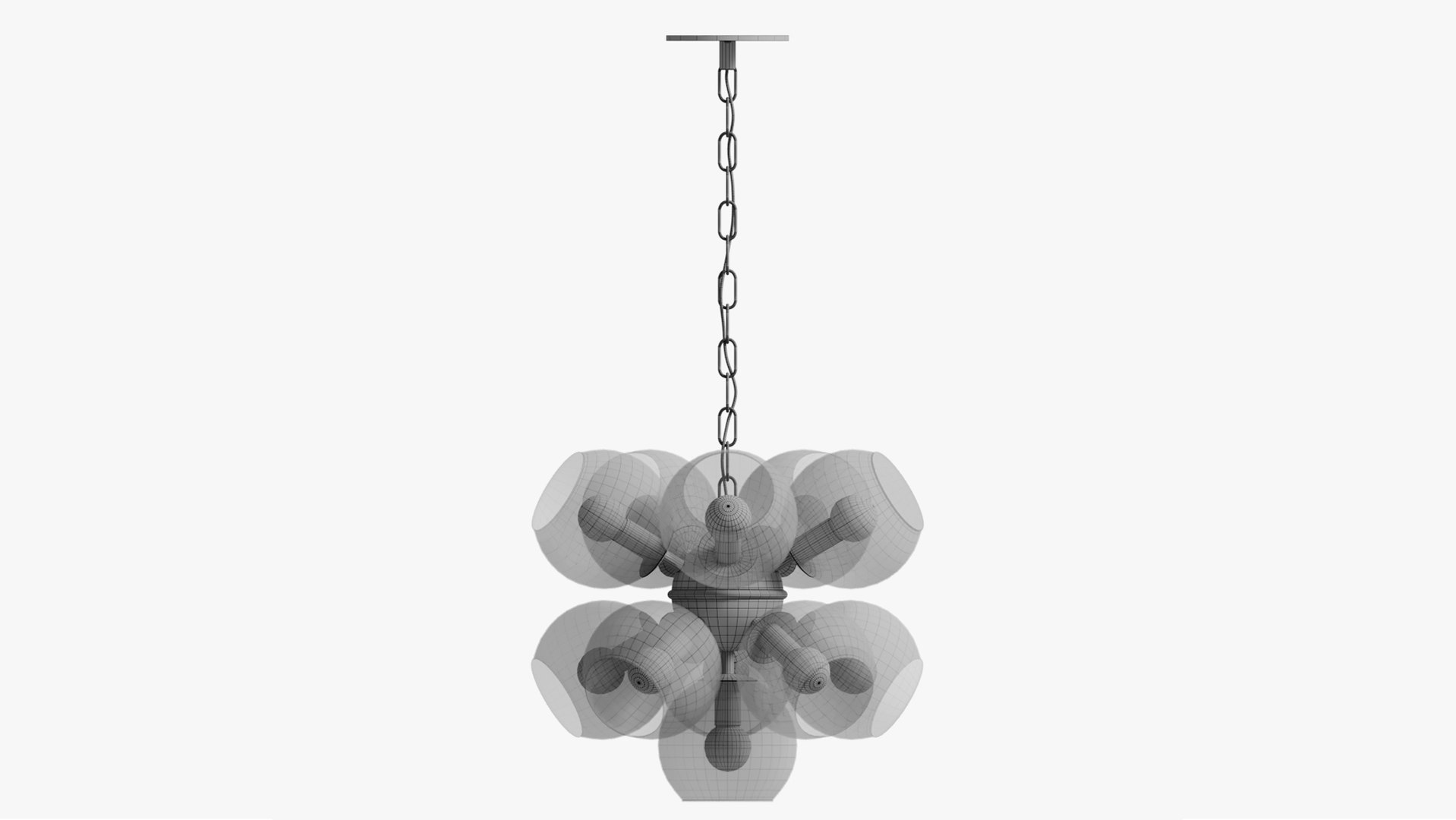 3D Chandelier Sphere Cumulus Glass Model - TurboSquid 1969355