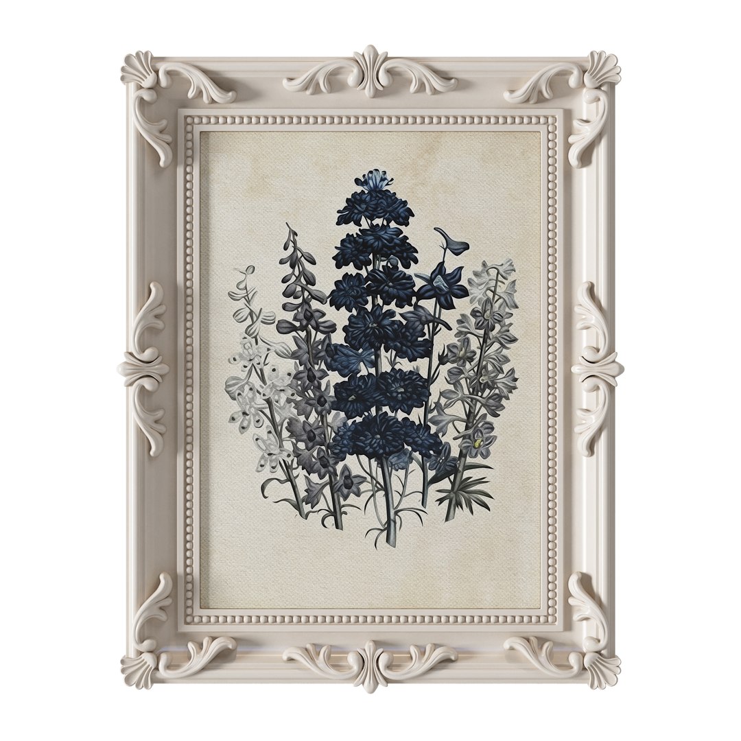 White Frames Paintings 04 3D Model - TurboSquid 2507741