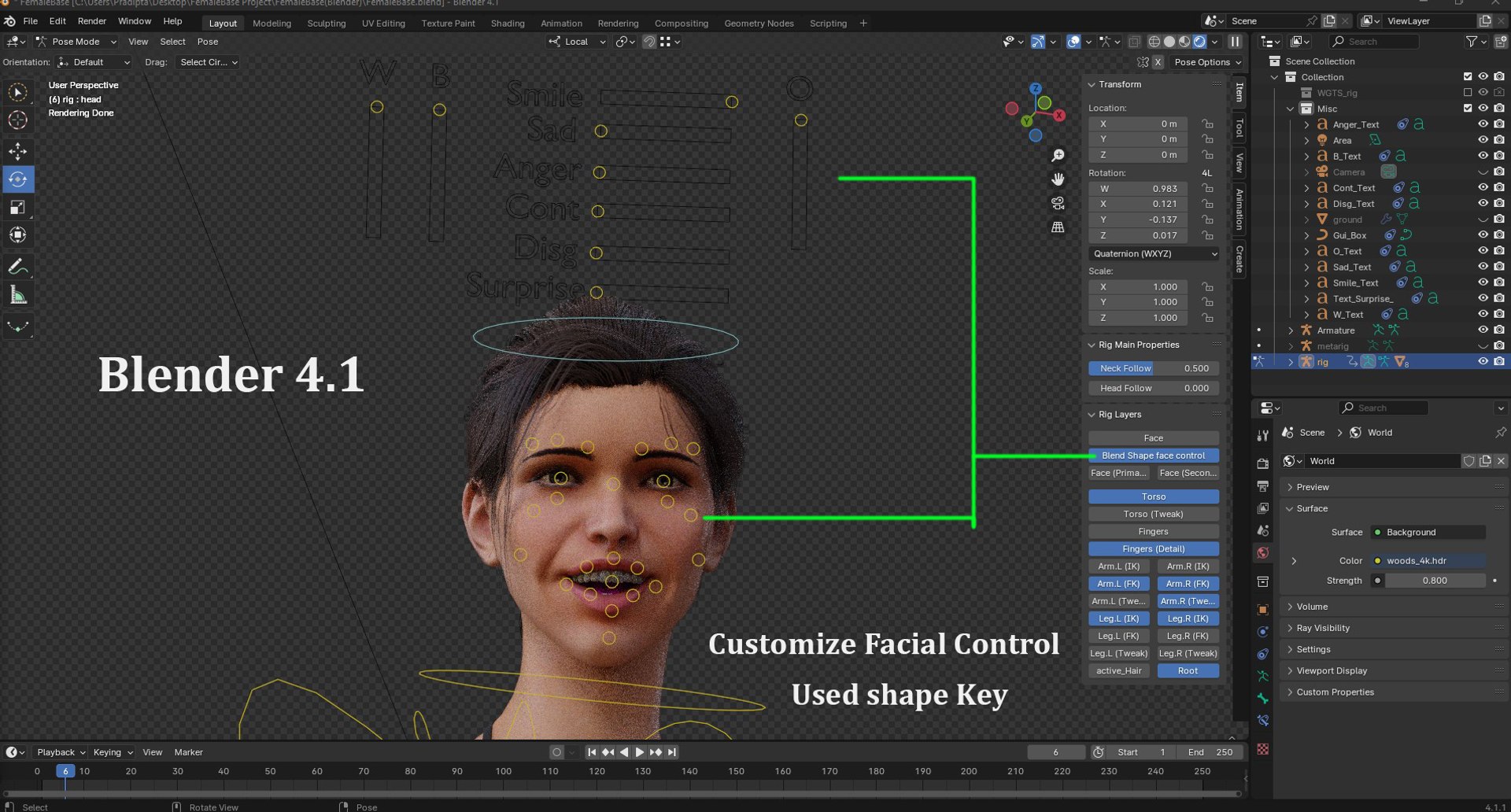 3D Female Base Rig Model - TurboSquid 2230048
