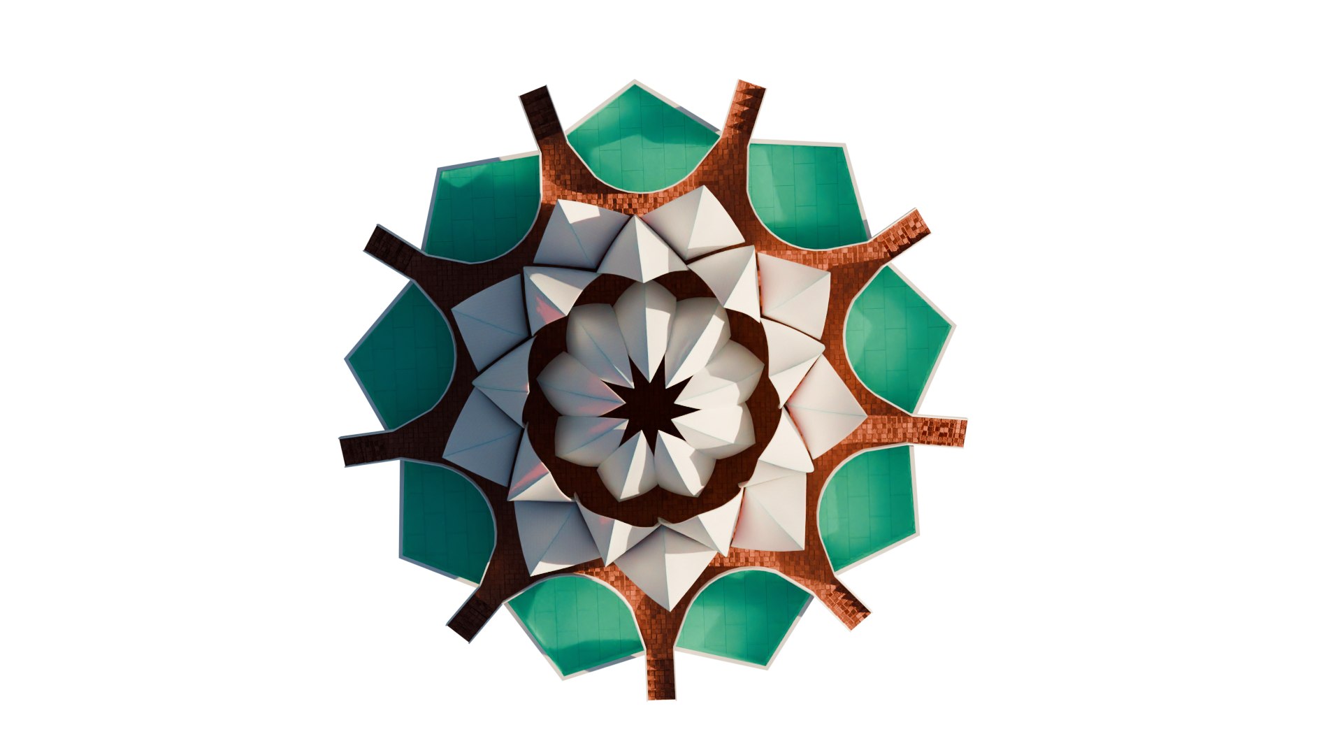 Lotus Temple 3D Model Stylized Mid Poly Architecture Landmark Multi ...