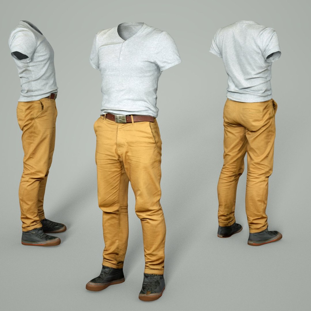 Male Clothing Outfit 3D Model - TurboSquid 1329826