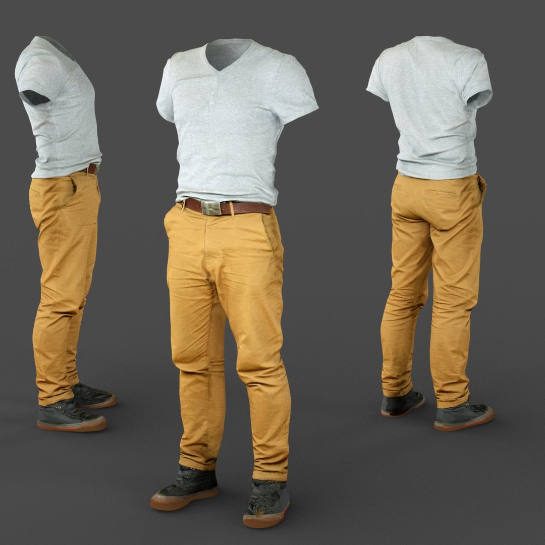 Male Clothing Outfit 3D Model - TurboSquid 1329826