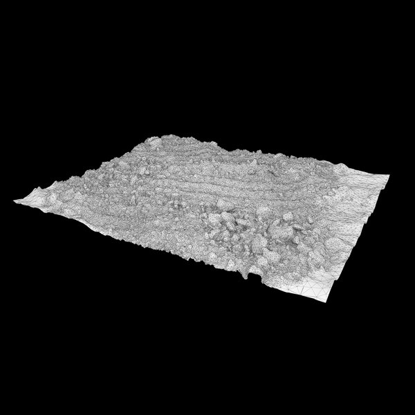 Gravel Ground 08 - 3D photogrammetry model scan of sand and tire track ...