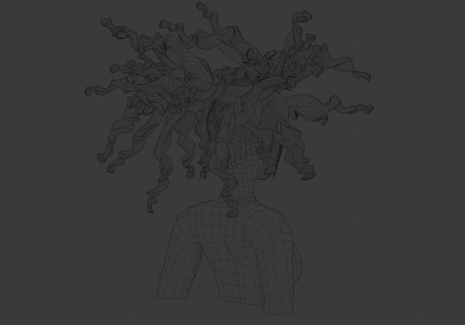 3d Big Crazy Hairstyle Turbosquid 1964709
