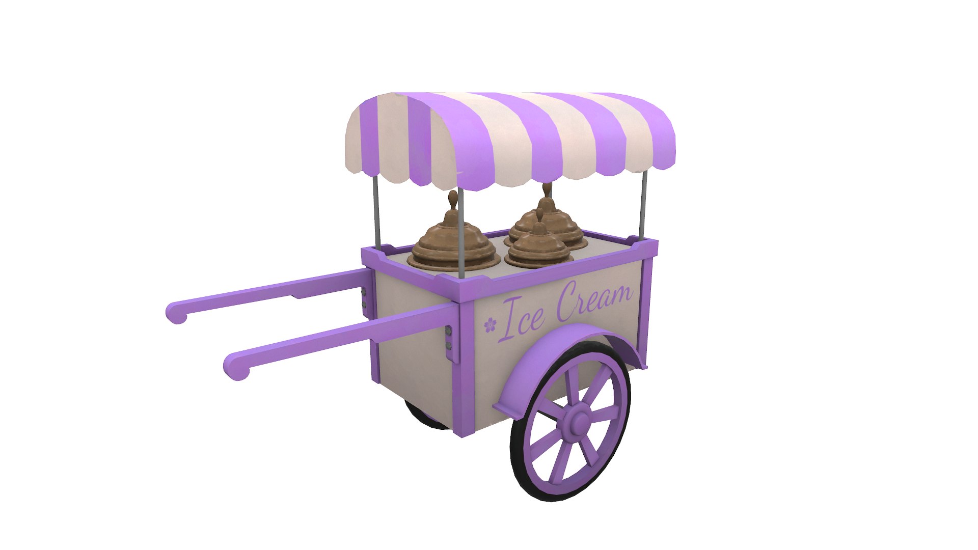 modelo 3d Ice Cream Cart - TurboSquid 1996489