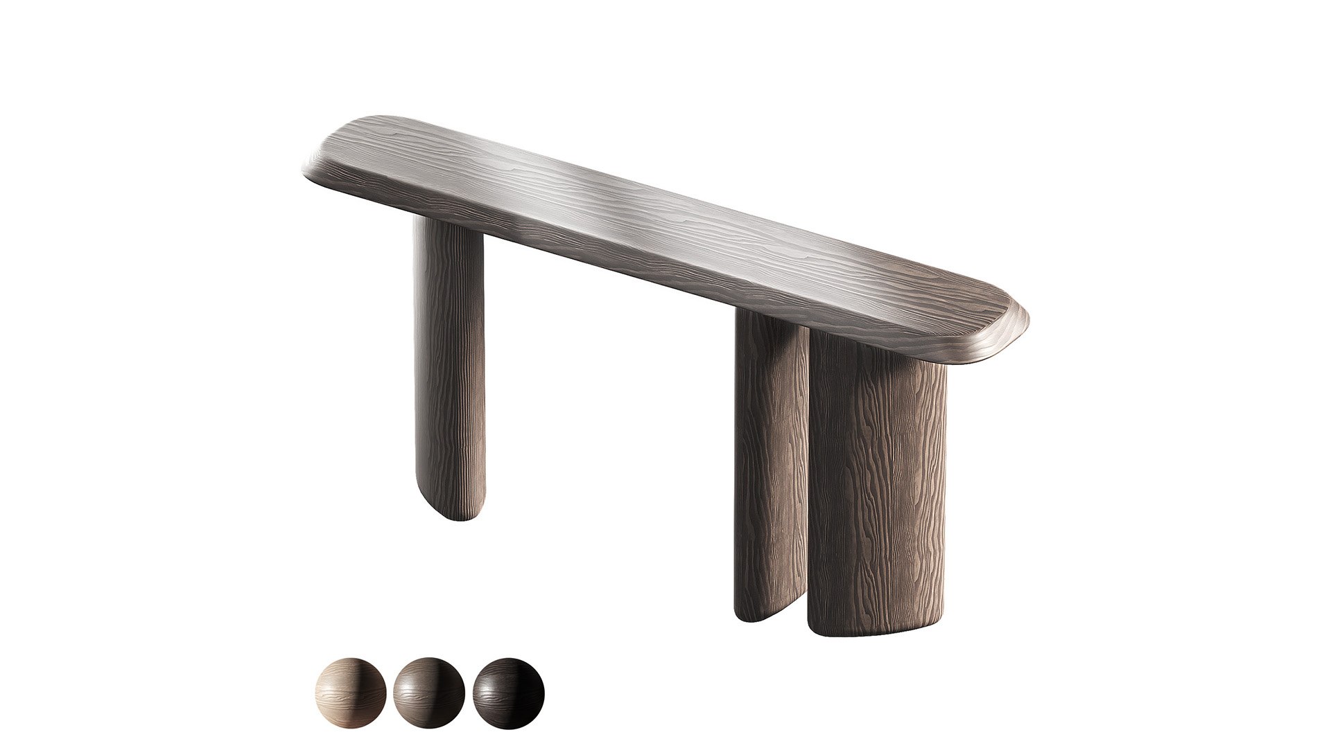 RH Leon Console Table 3 Wood Color Options 3D Model - TurboSquid 2352183