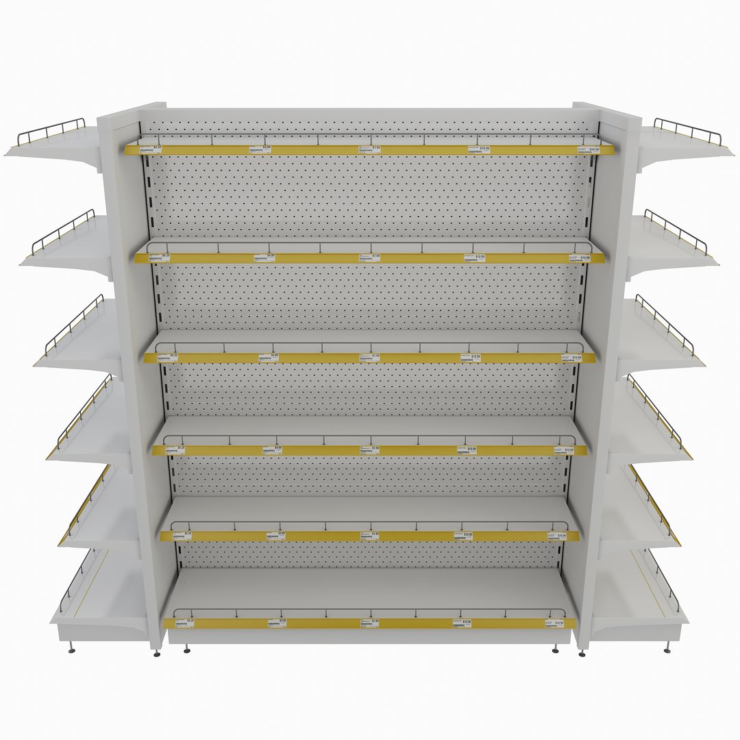 Supermarket Retail Shelf Display Model - TurboSquid 1398048