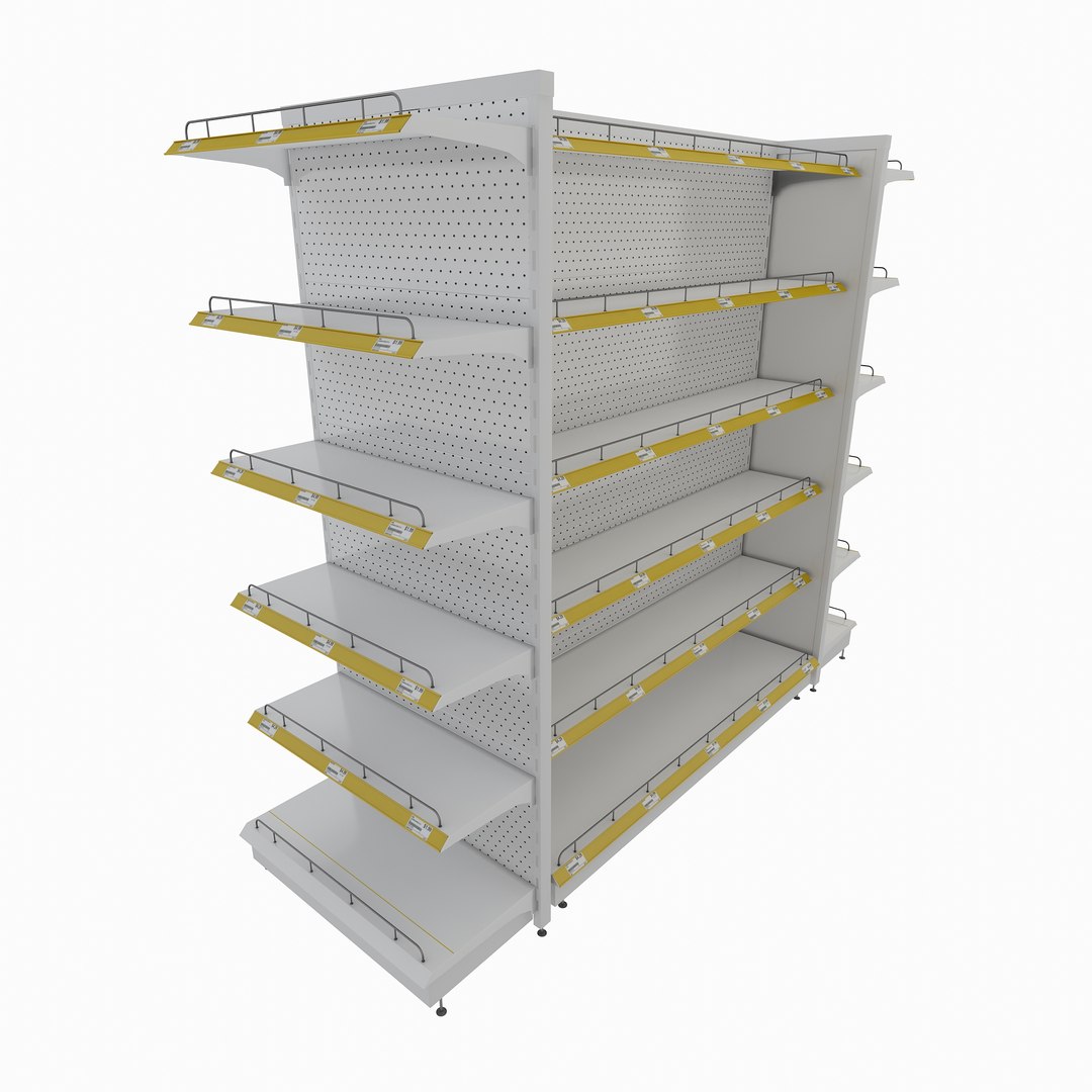 Supermarket Retail Shelf Display Model - TurboSquid 1398048