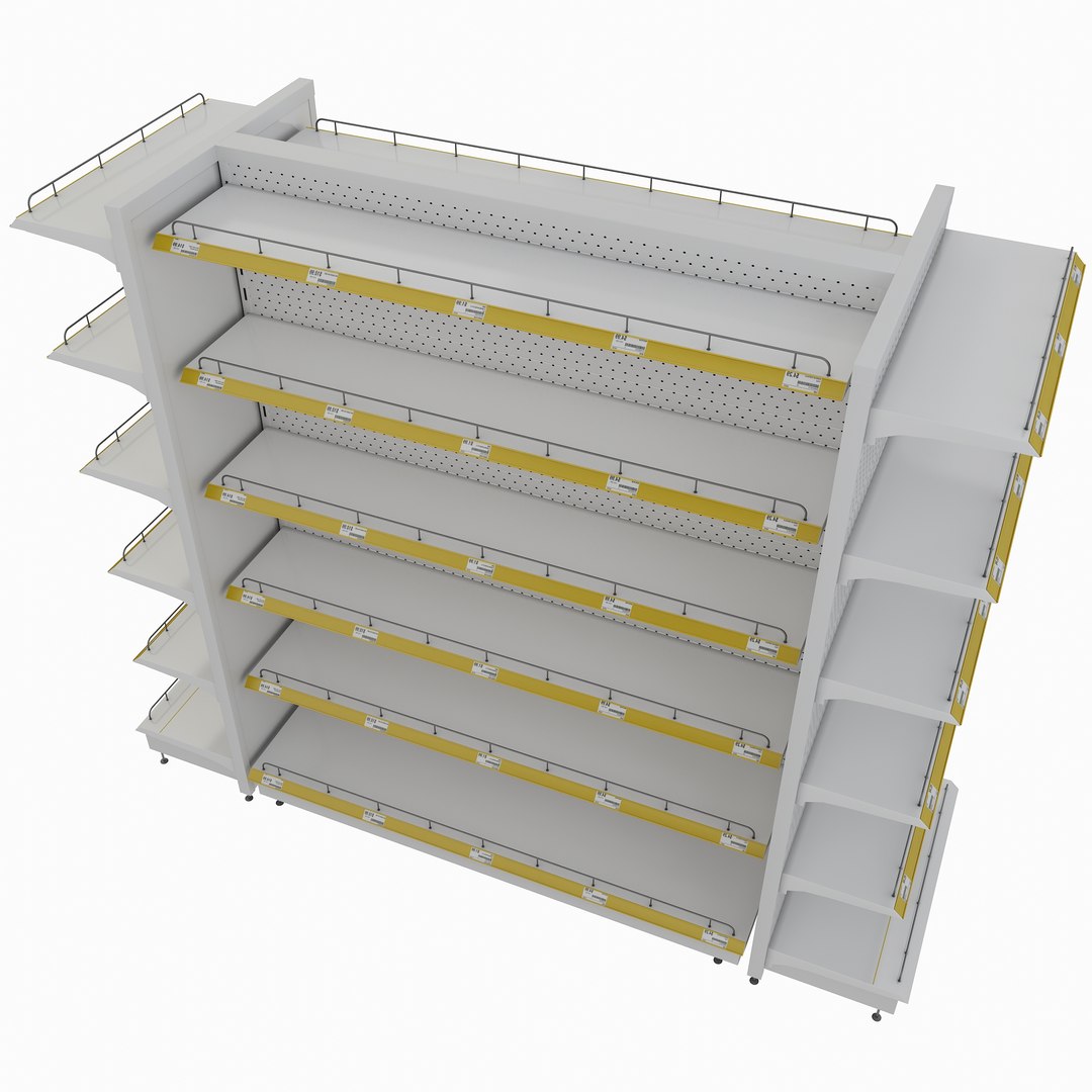 Supermarket Retail Shelf Display Model - TurboSquid 1398048