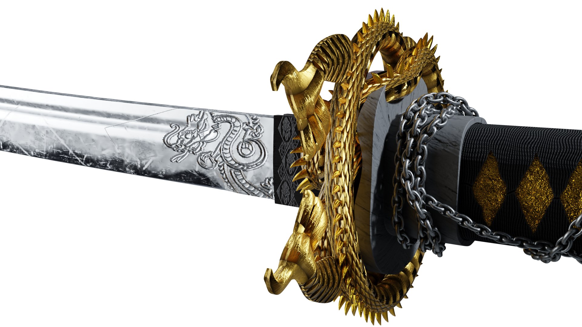 Dragon Katana 3D Model - TurboSquid 1651577