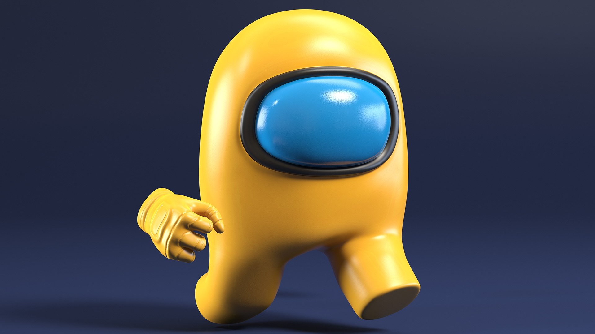 3D Running Among Us Character Yellow model - TurboSquid 2003923