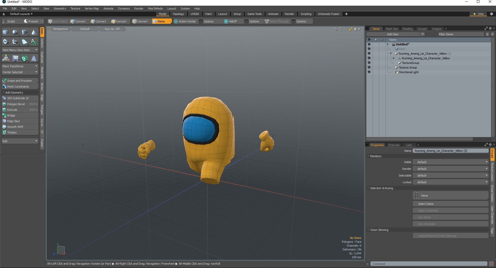 3D Running Among Us Character Yellow model - TurboSquid 2003923