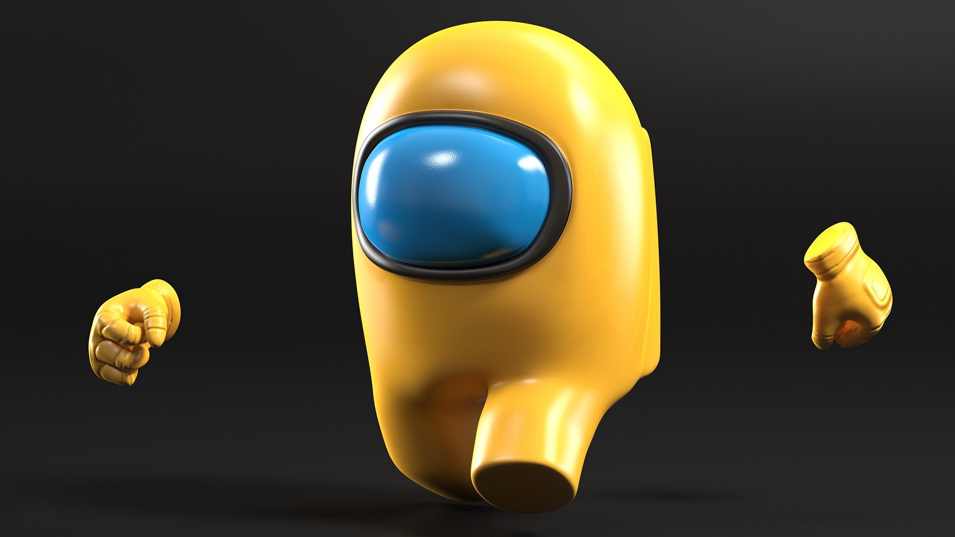 3D Running Among Us Character Yellow model - TurboSquid 2003923