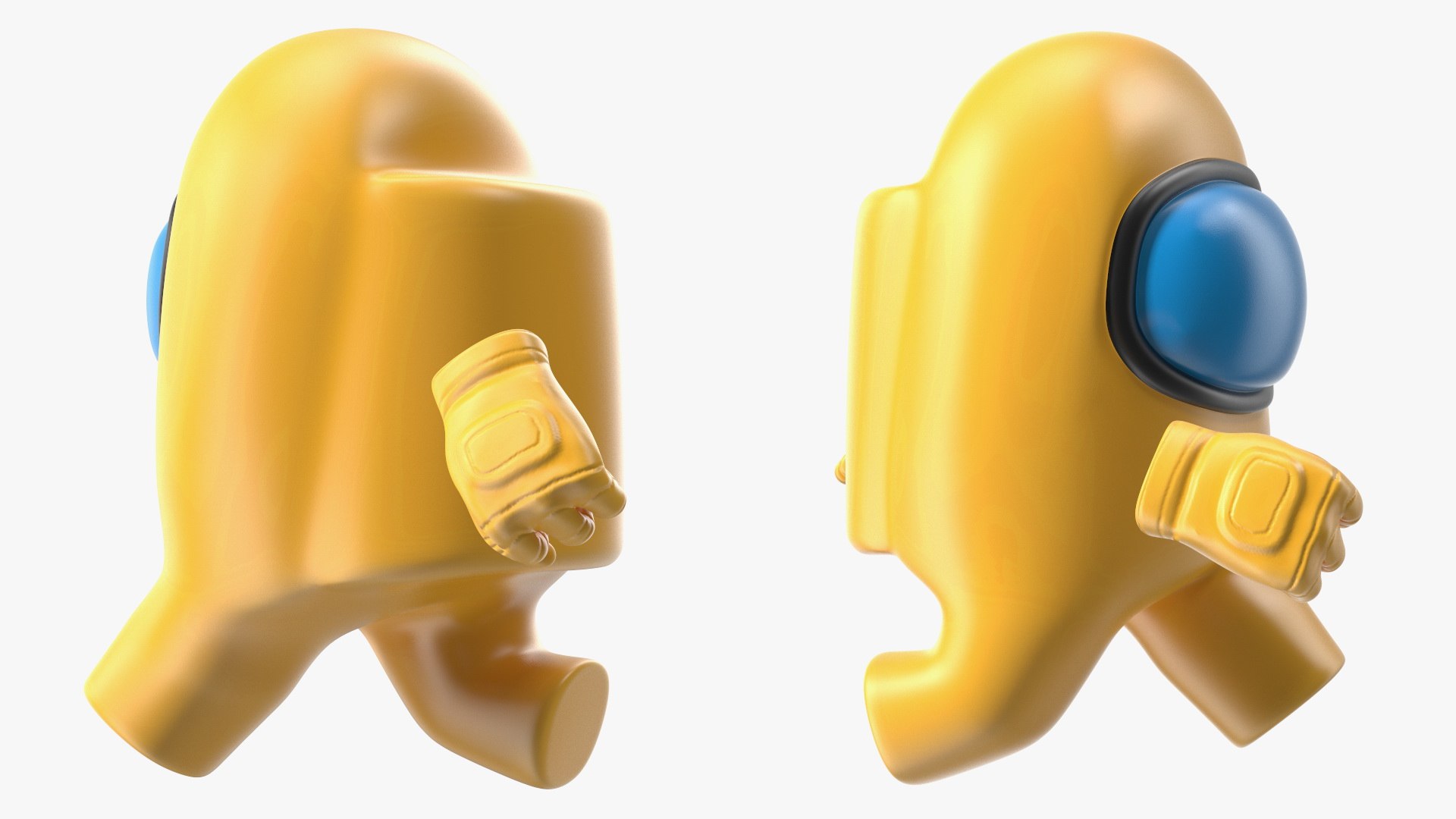 3D Running Among Us Character Yellow model - TurboSquid 2003923