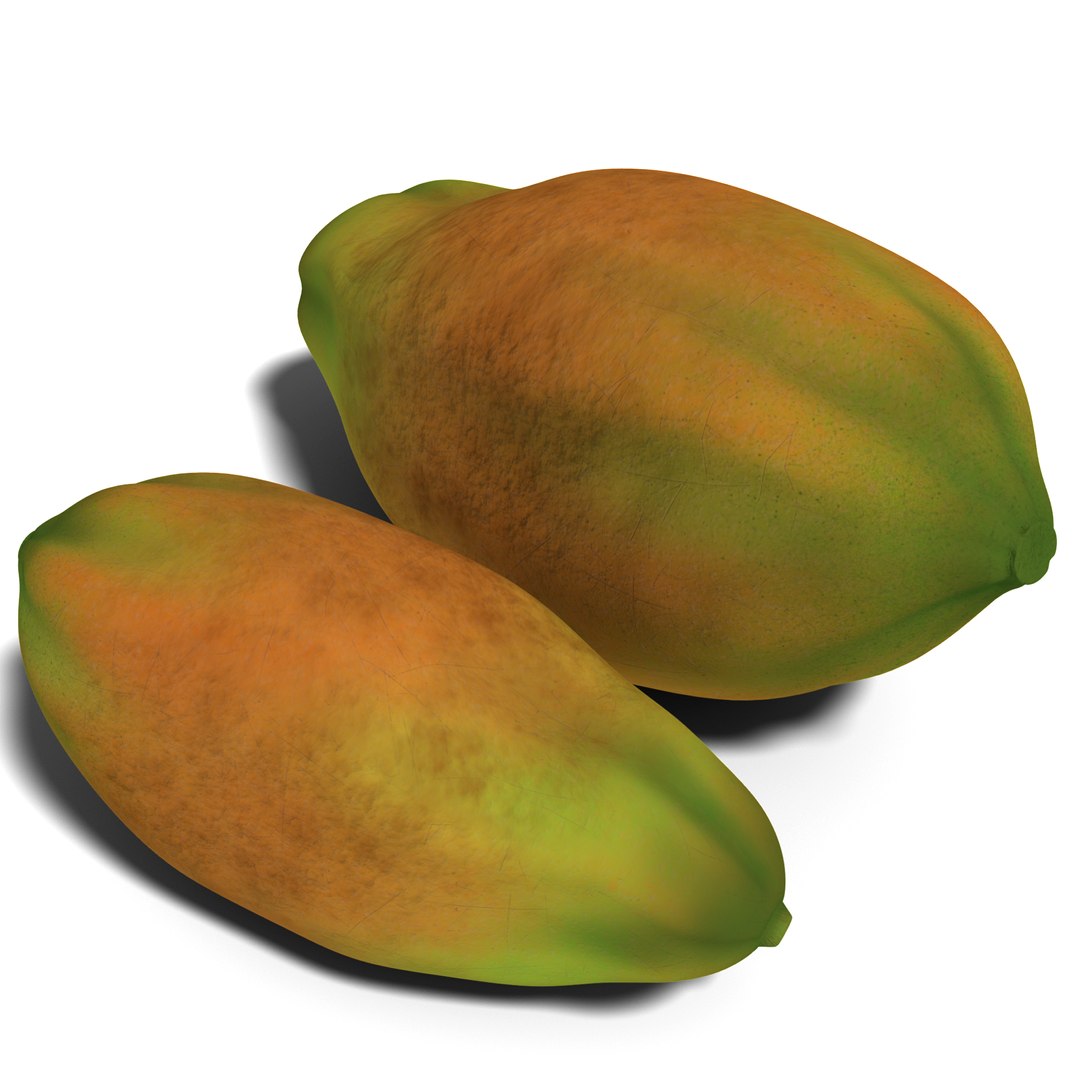 3D Ripe Papaya - TurboSquid 2089433